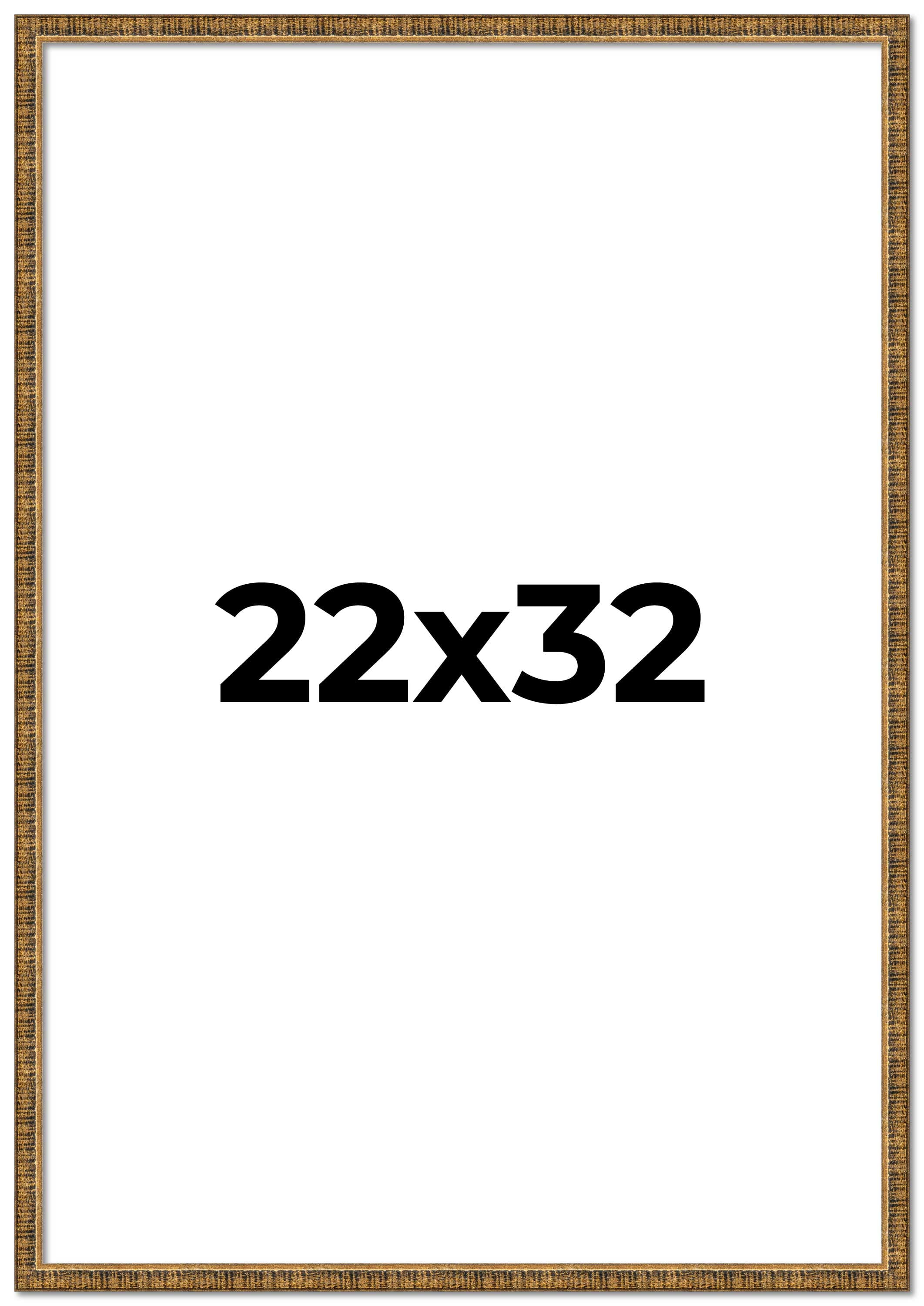 22x32 Frame Gold Kingsley Distressed Solid Wood Picture Frame Width 0. ...