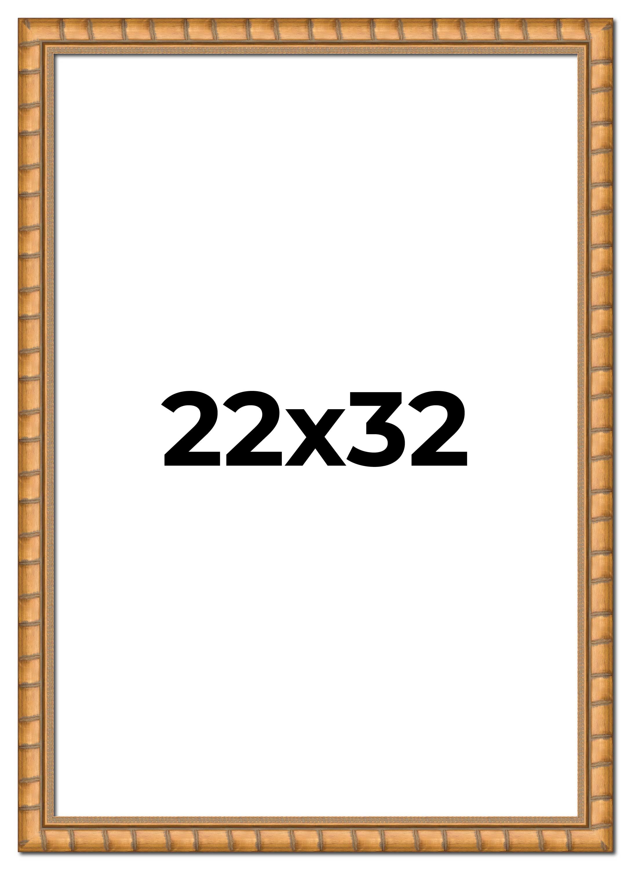 22x32 Frame Gold Real Wood Picture Frame Width 1.5 inches | Interior ...