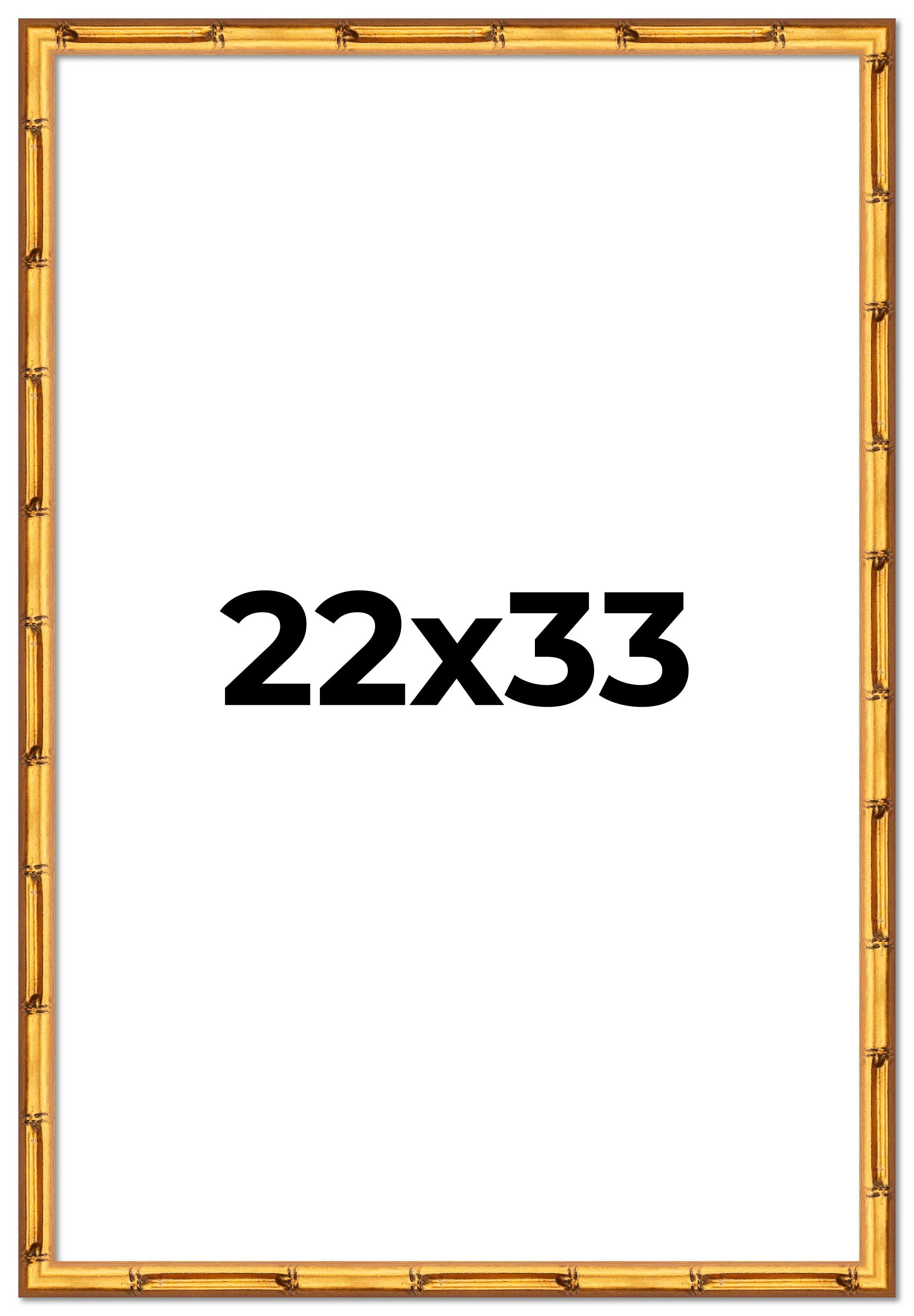 22x33 Frame Gold Bamboo Picture Frame - Complete Modern Photo Frame ...