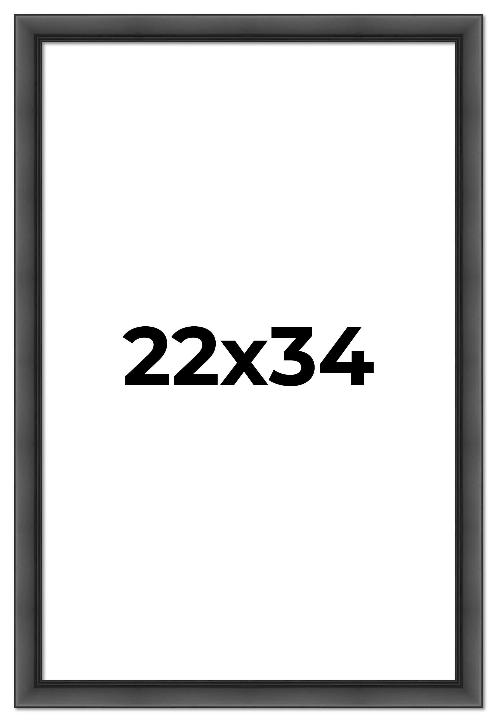 22x34 1.25" 'SoHo Onyx' Black Solid Wood Frame - Great for Posters ...