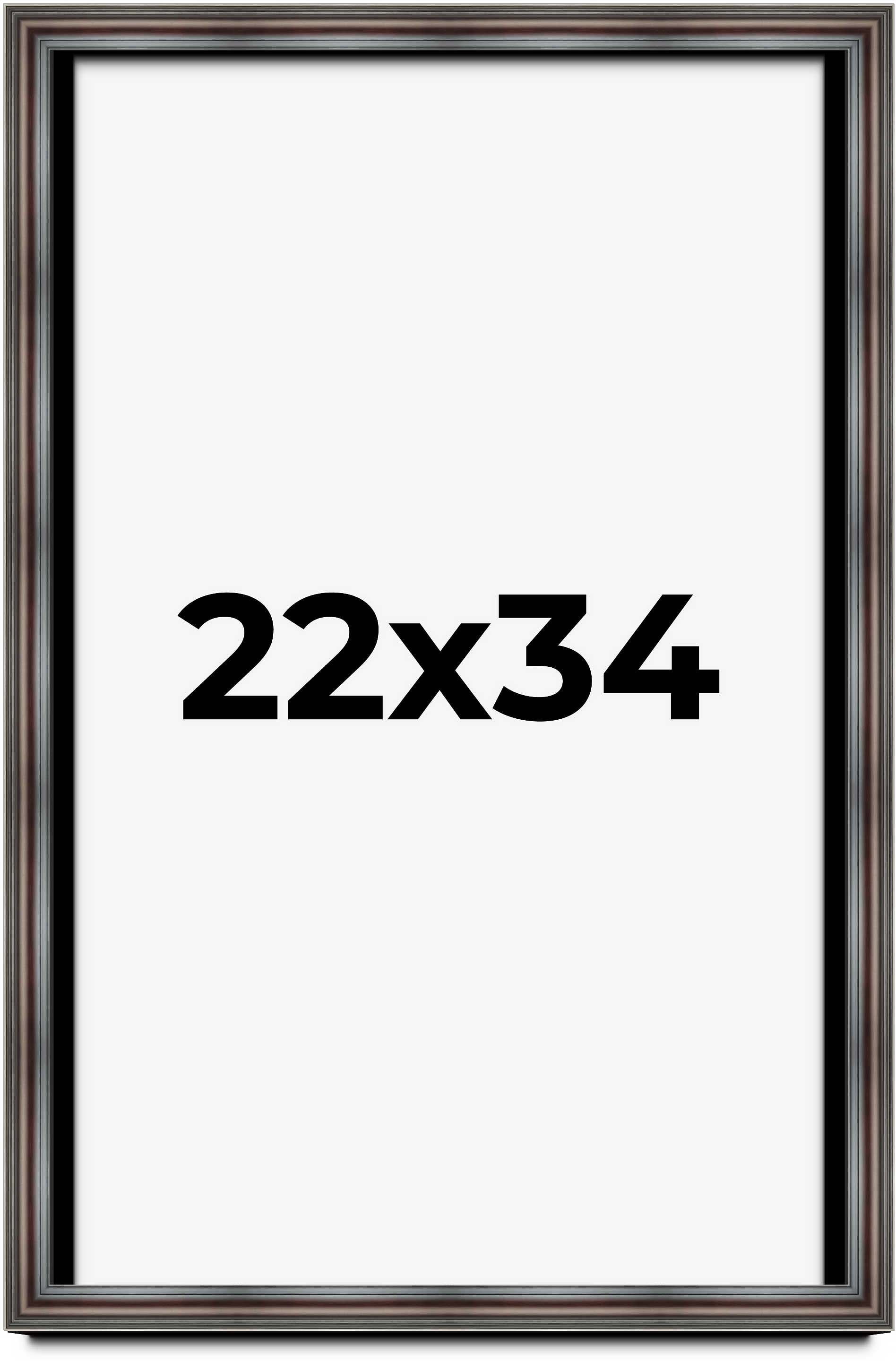 22x34 Shadow Box Frame Brown Cherry | 2.625 Inches Deep Pine Wood ...