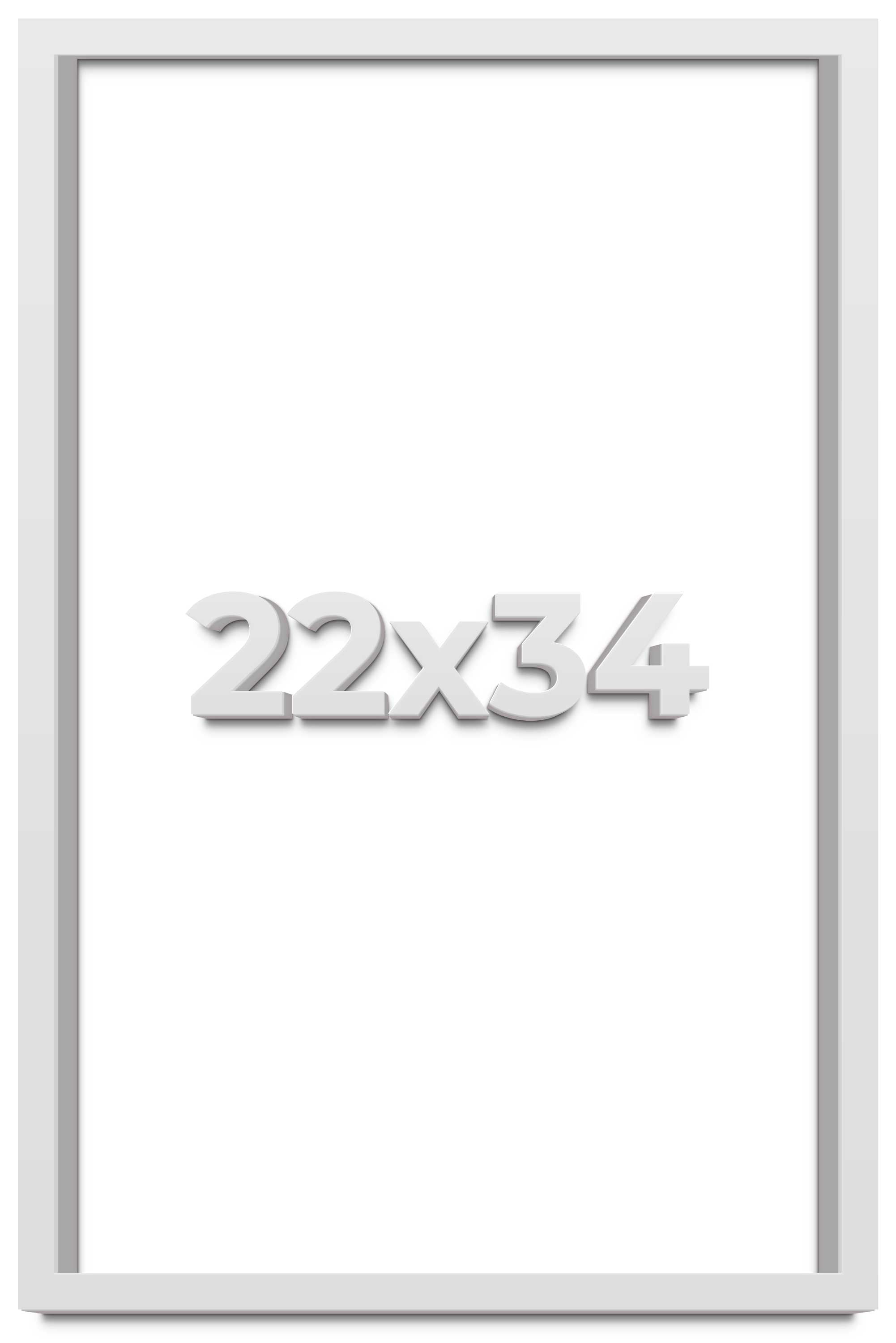 22x34 Shadow Box High Gloss White Display Frame | 1.625 Inches Deep | 1 ...