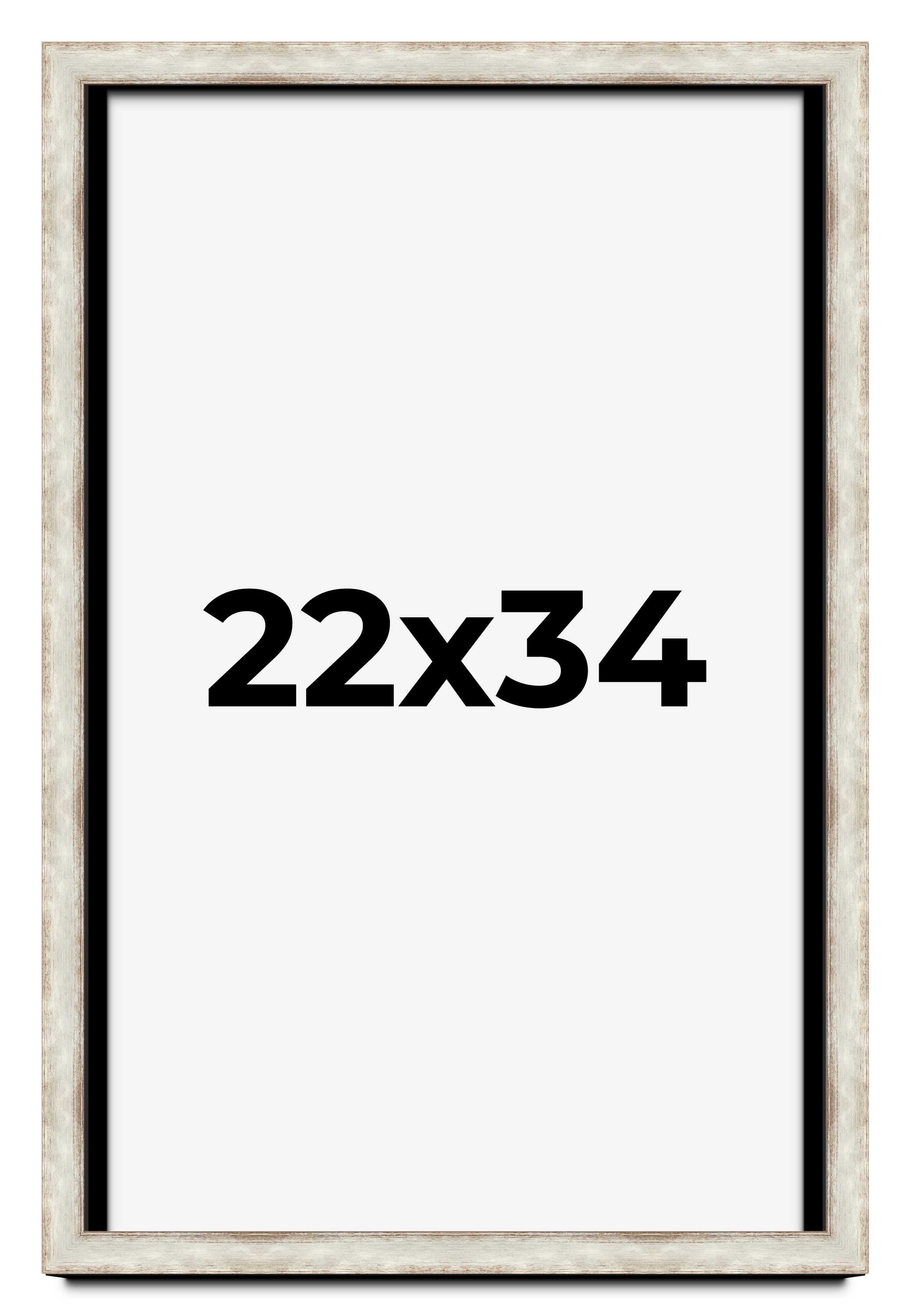 22x34 Silver Shadowbox Frame - Interior Size 22x34x1.5 Inches - Made to ...