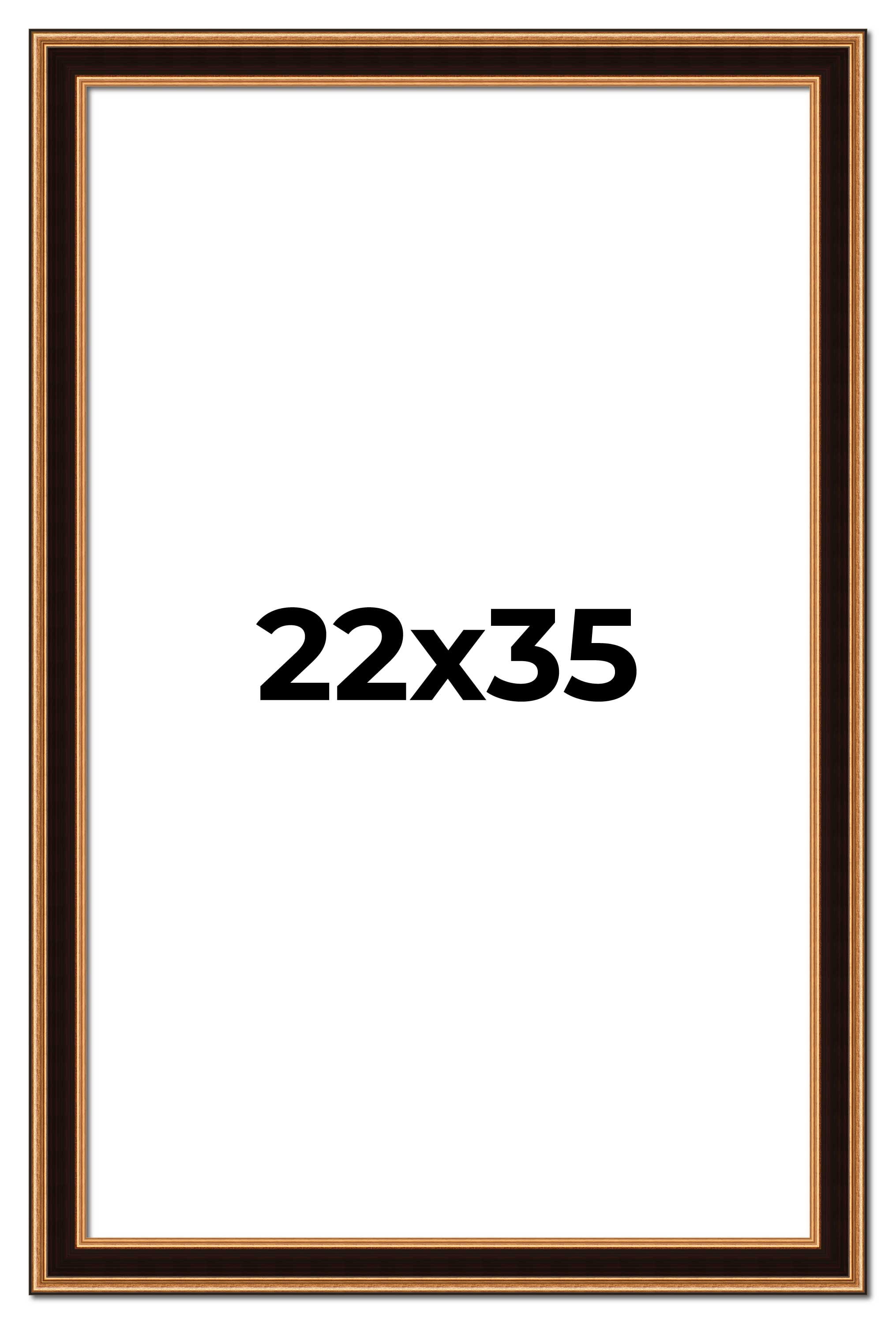22x35 Frame Gold Brown Plein Air Vintage Solid Wood Picture Frame | 1. ...