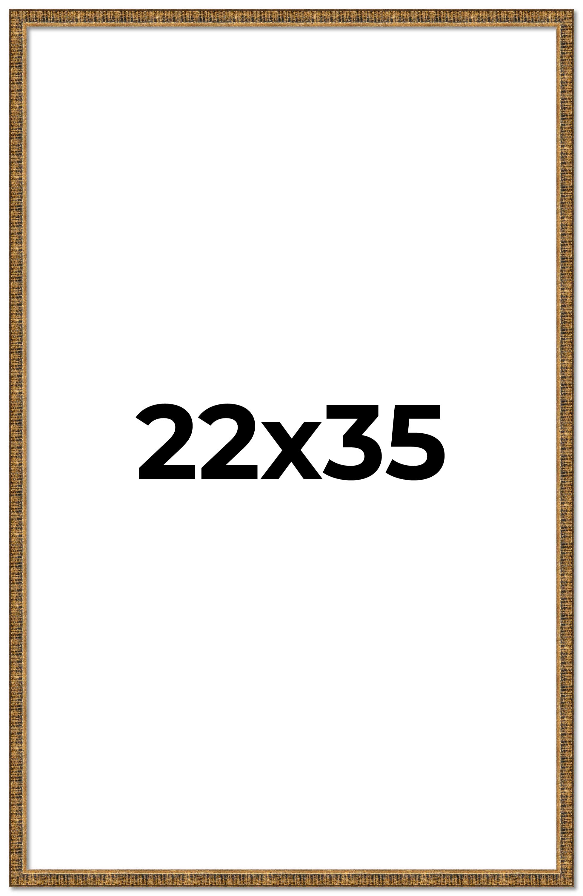 22x35 Frame Gold Kingsley Distressed Solid Wood Picture Frame Width 0. ...