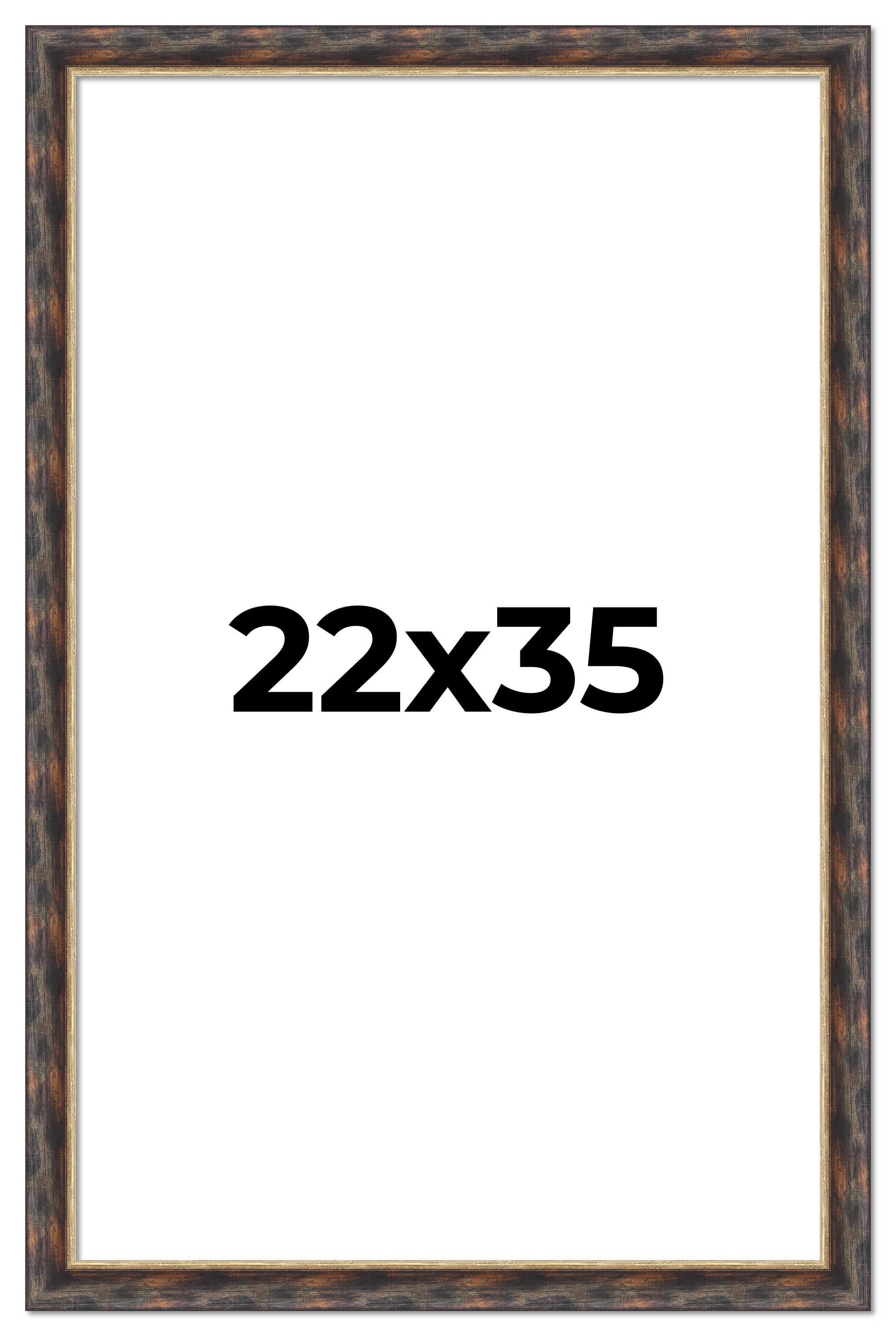 22x35 Frame Gold Real Wood Picture Frame Width 1.5 inches | Interior ...