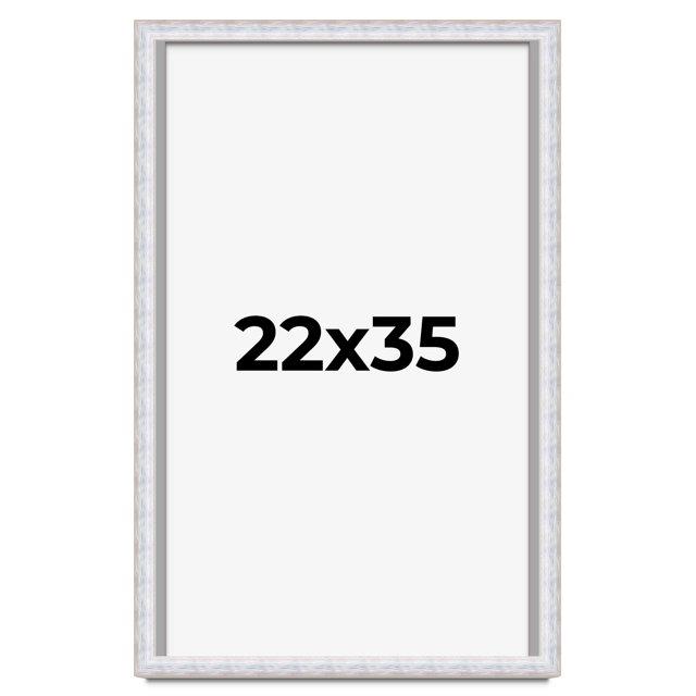 22x35 Shadow Box Frame Silver | 1.625 Inches Deep Real Wood ...