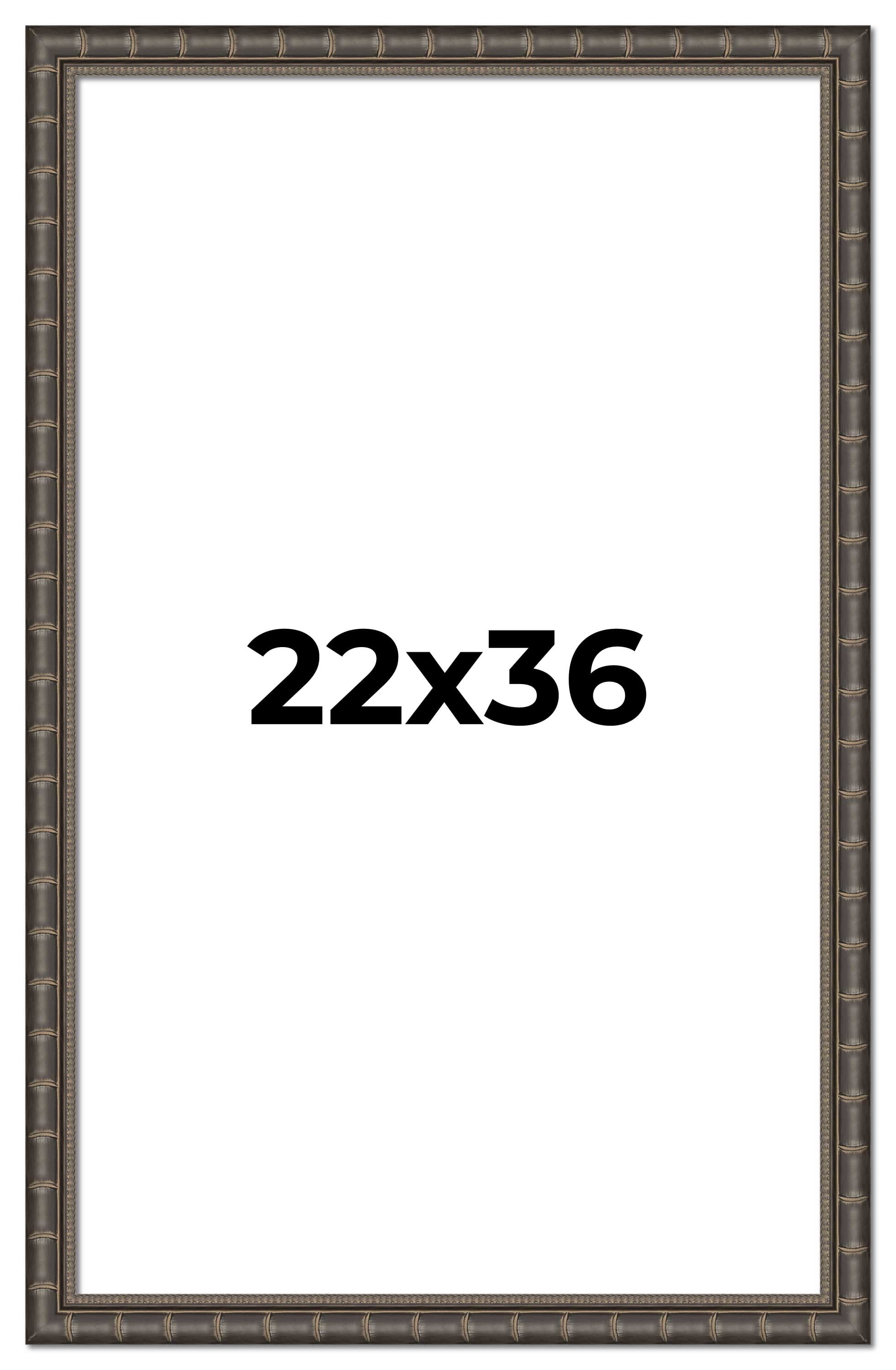 22x36 Frame Black Bamboo Solid Wood Picture Frame Width 1.5 Inches ...