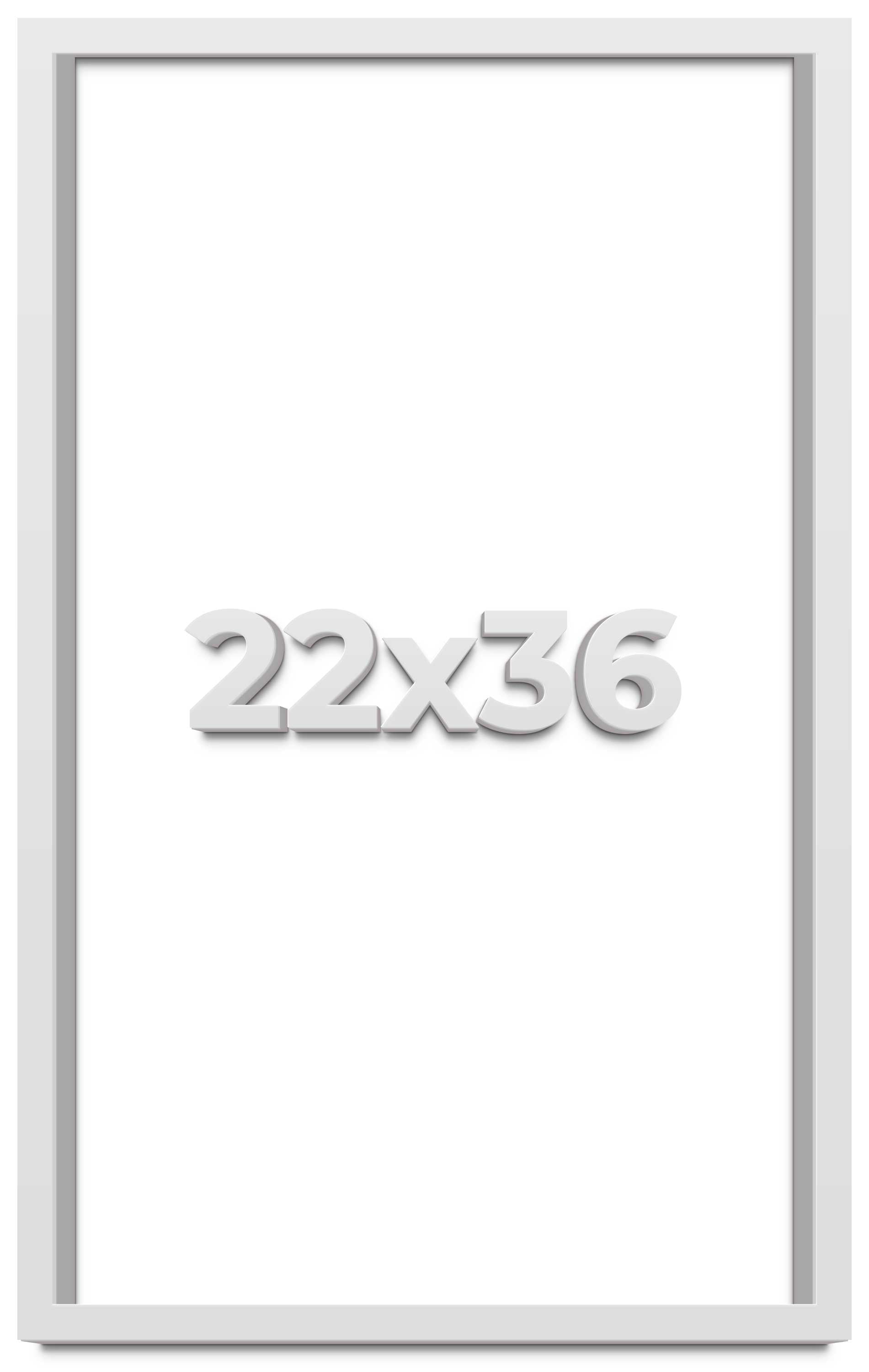 22x36 Shadow Box High Gloss White Display Frame | 1.625 Inches Deep | 1 ...