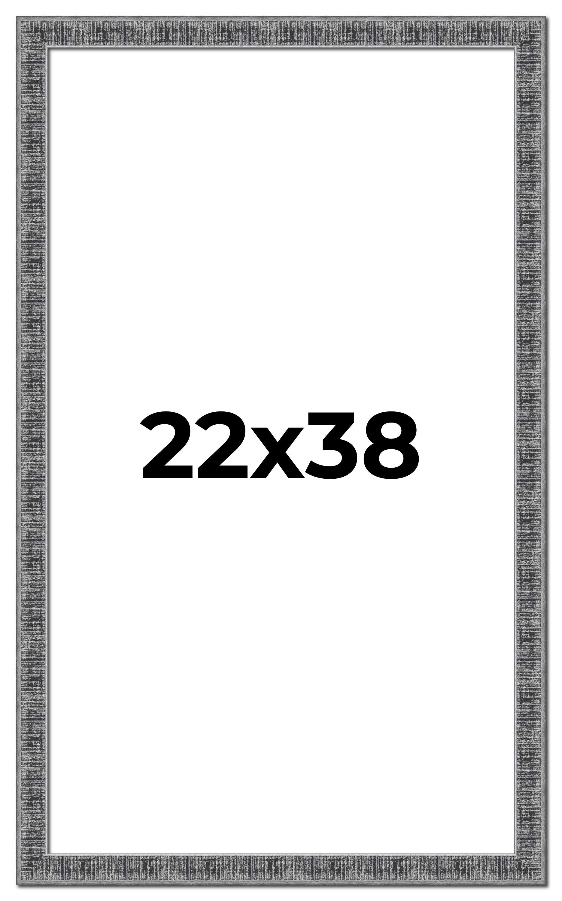 22x38 Frame Silver Black Rustic Sonoma Solid Wood Picture Frame | 1.5 ...
