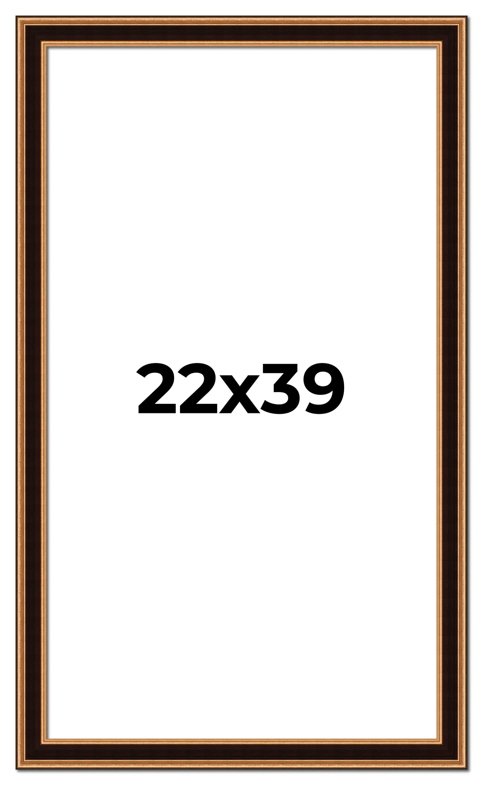 22x39 Frame Gold Brown Plein Air Vintage Solid Wood Picture Frame | 1. ...