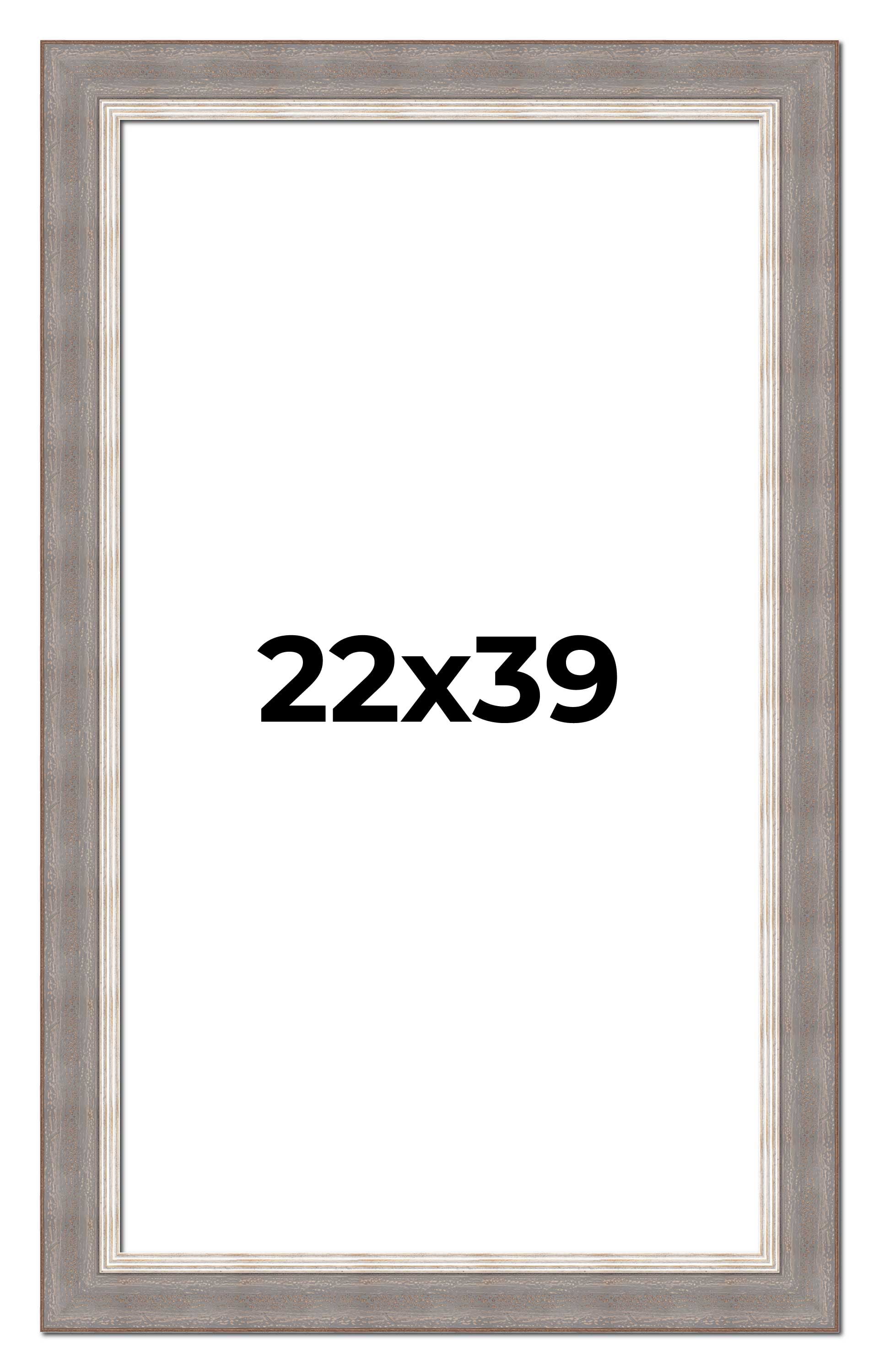 22x39 Frame Grey Real Wood Picture Frame Width 2.75 Inches | Interior ...