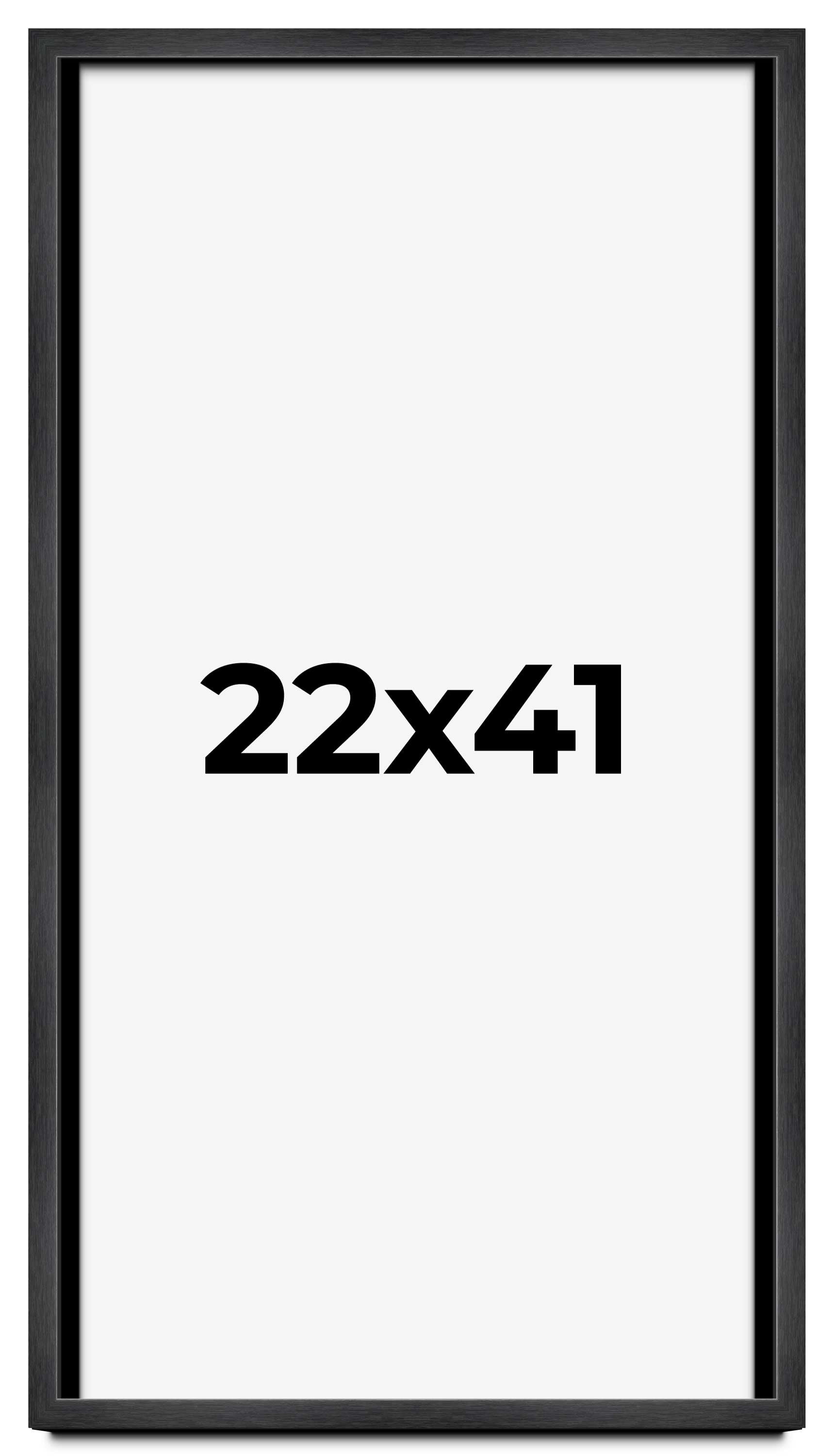 22x41 Frame Black Charcoal Grey Wood Textured Picture Frame | 0.75 Inch ...