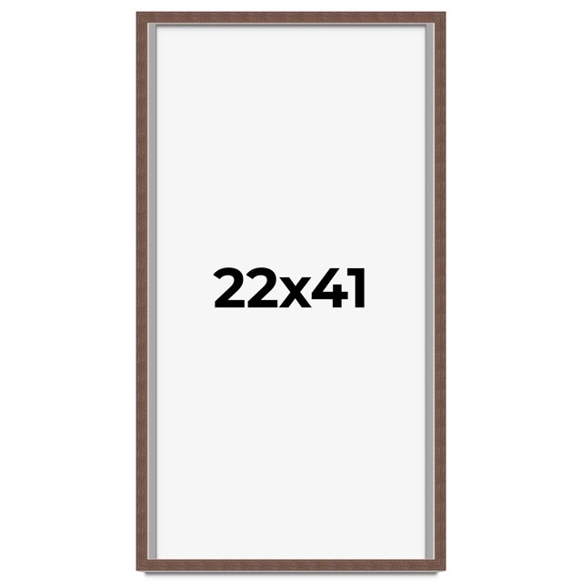 22x41 Shadow Box Frame Brown | 1.125 inches Deep Real Wood Rustic ...