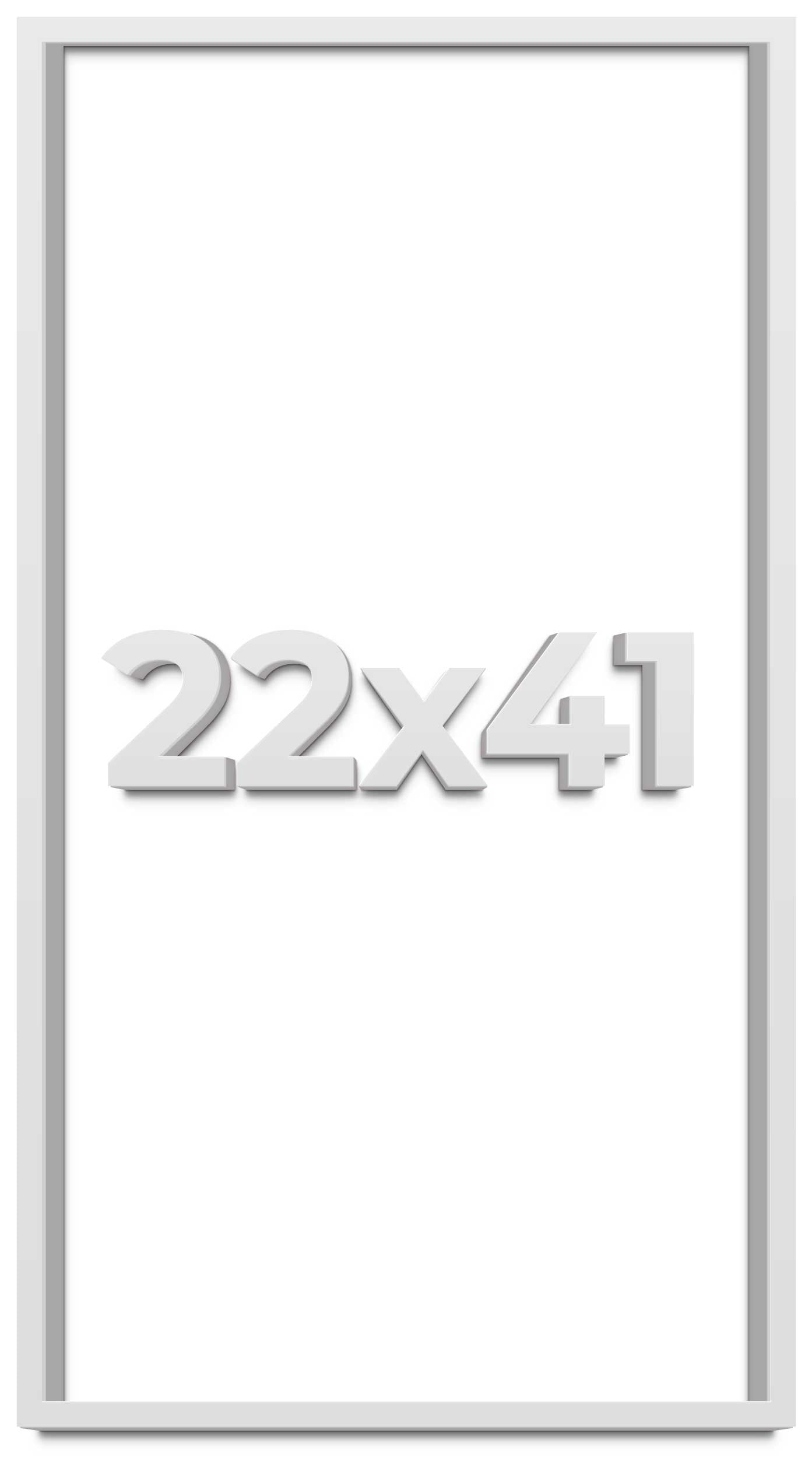 22x41 Shadow Box Frame White | 2 Inches Deep Real Wood Contemporary ...