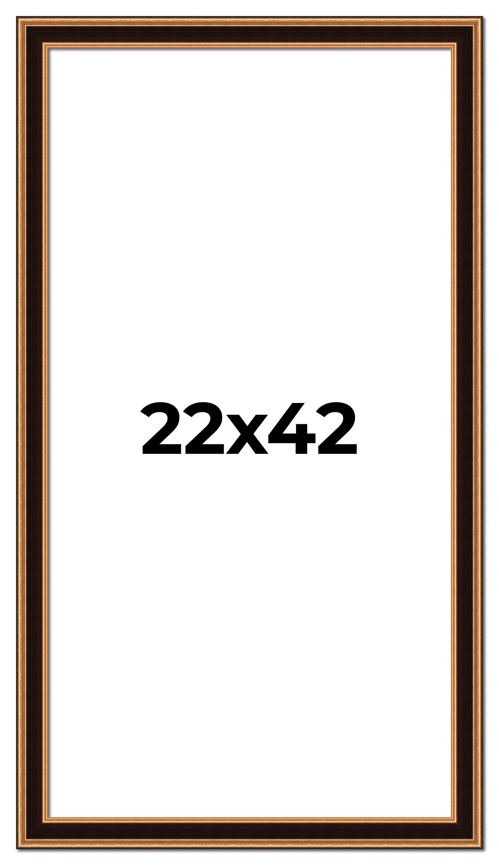 22x42 Frame Gold Brown Plein Air Vintage Solid Wood Picture Frame | 1. ...