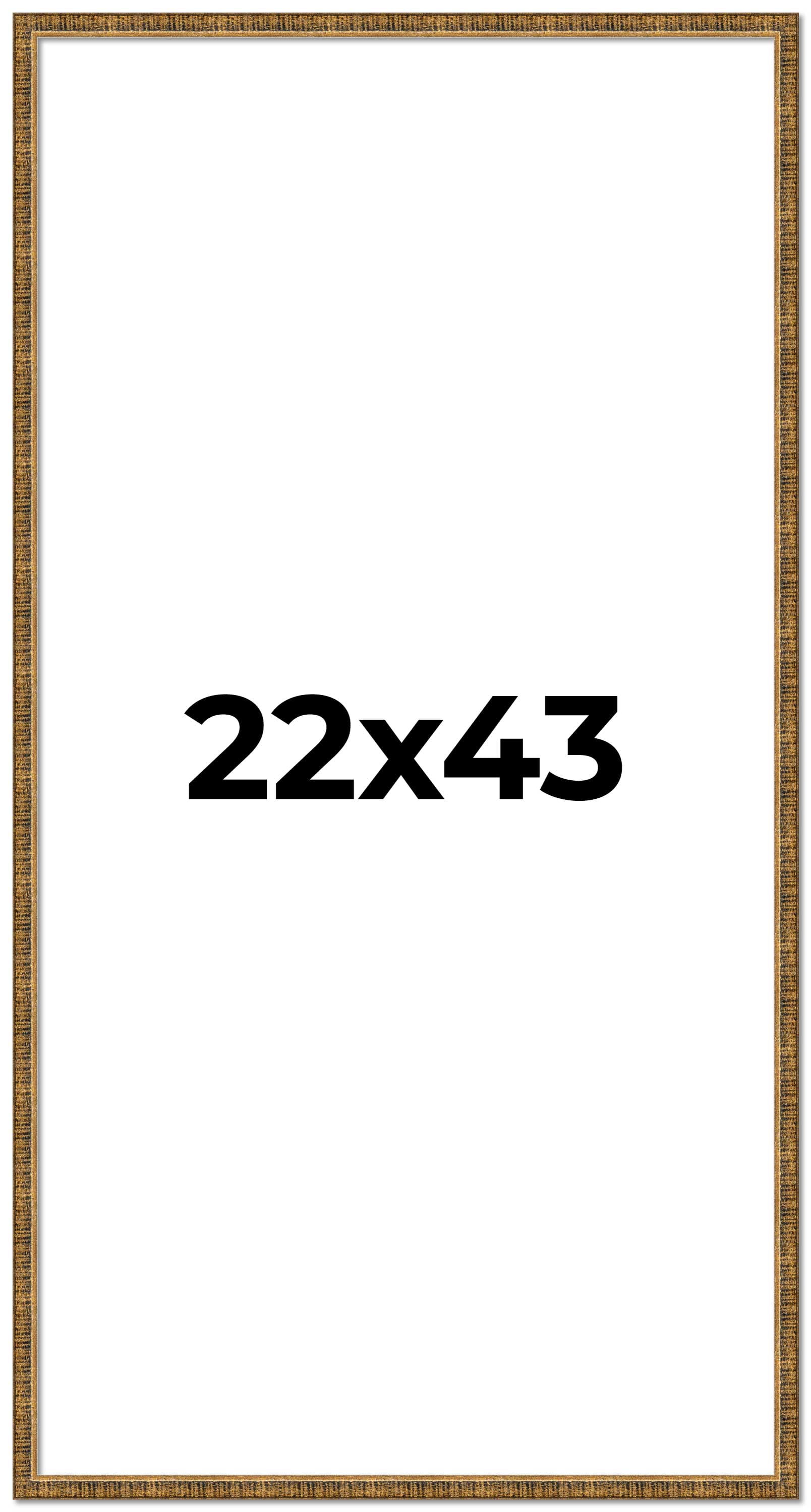 22x43 Frame Gold Kingsley Distressed Solid Wood Picture Frame Width 0. ...