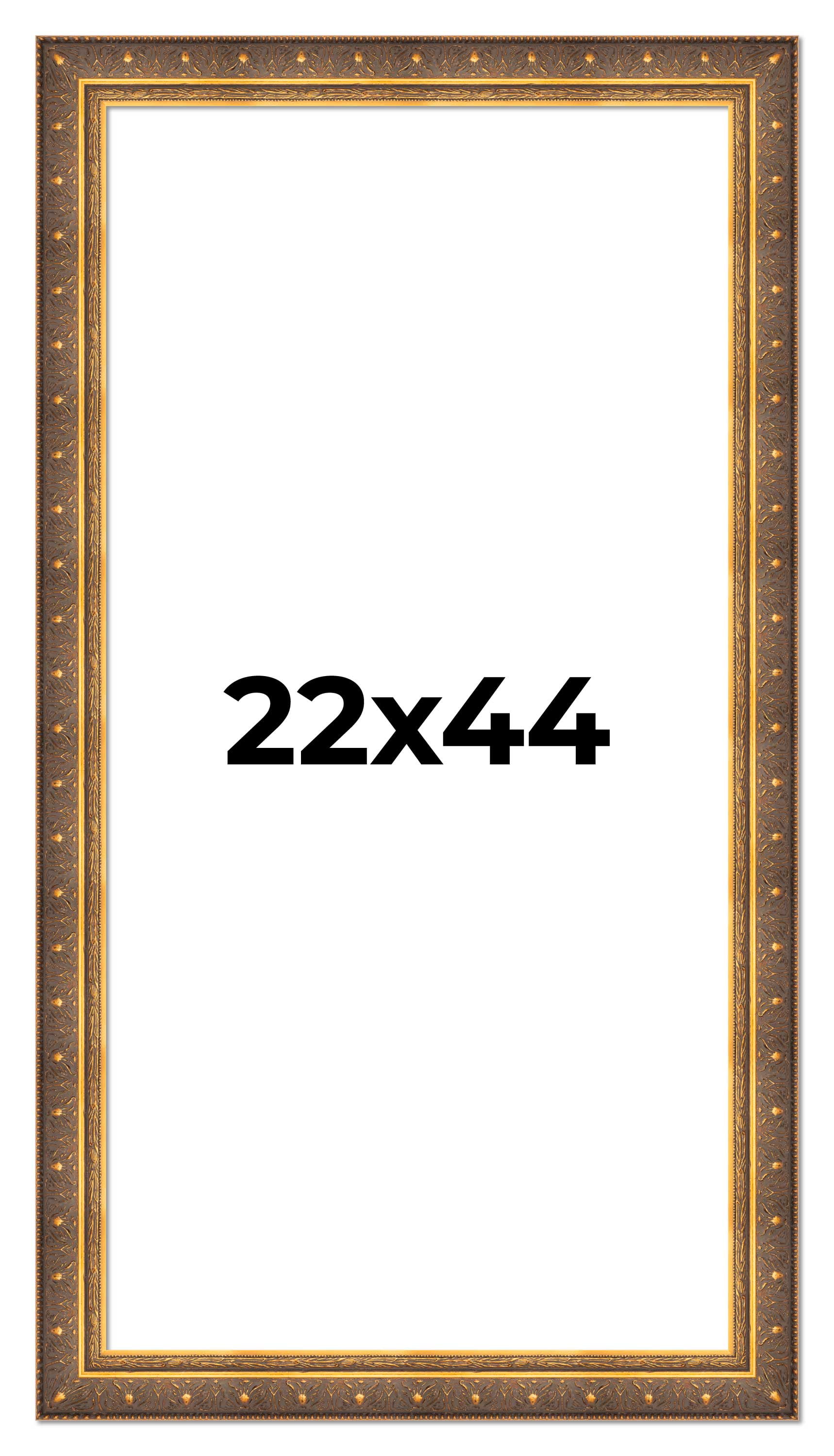 22x44 Frame Vintage Gold Solid Wood Picture Frame | 2.5 Inch Moulding ...