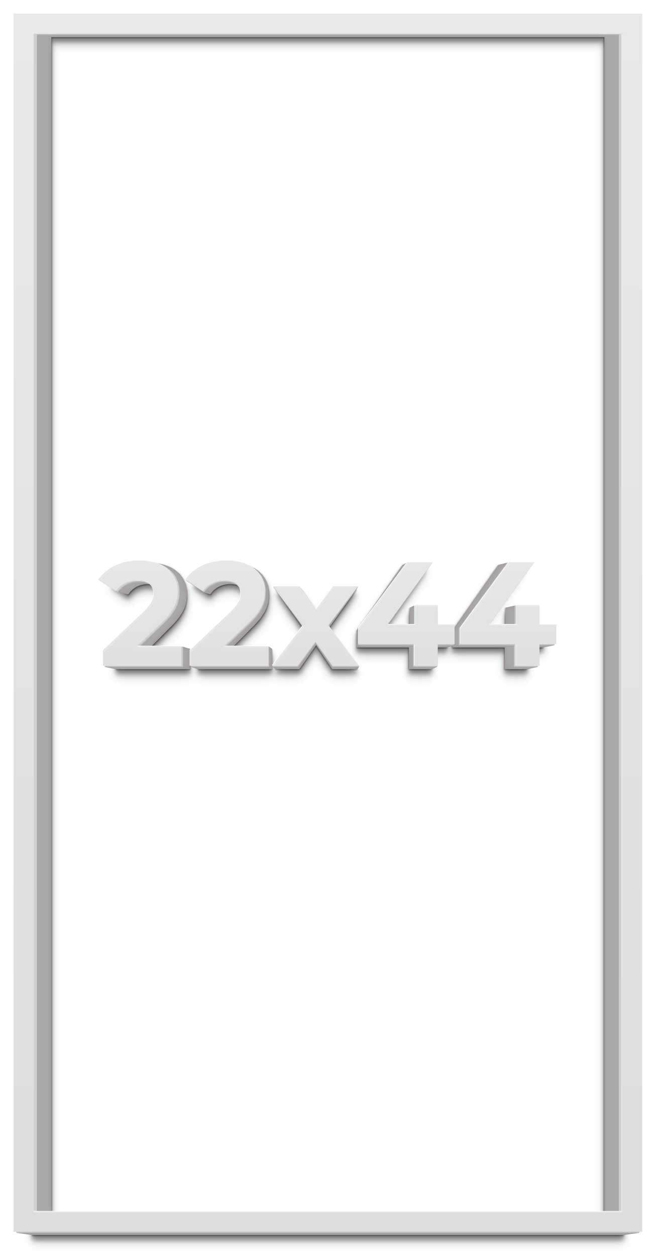 22x44 Shadow Box Frame White | 2 Inches Deep Real Wood Contemporary ...