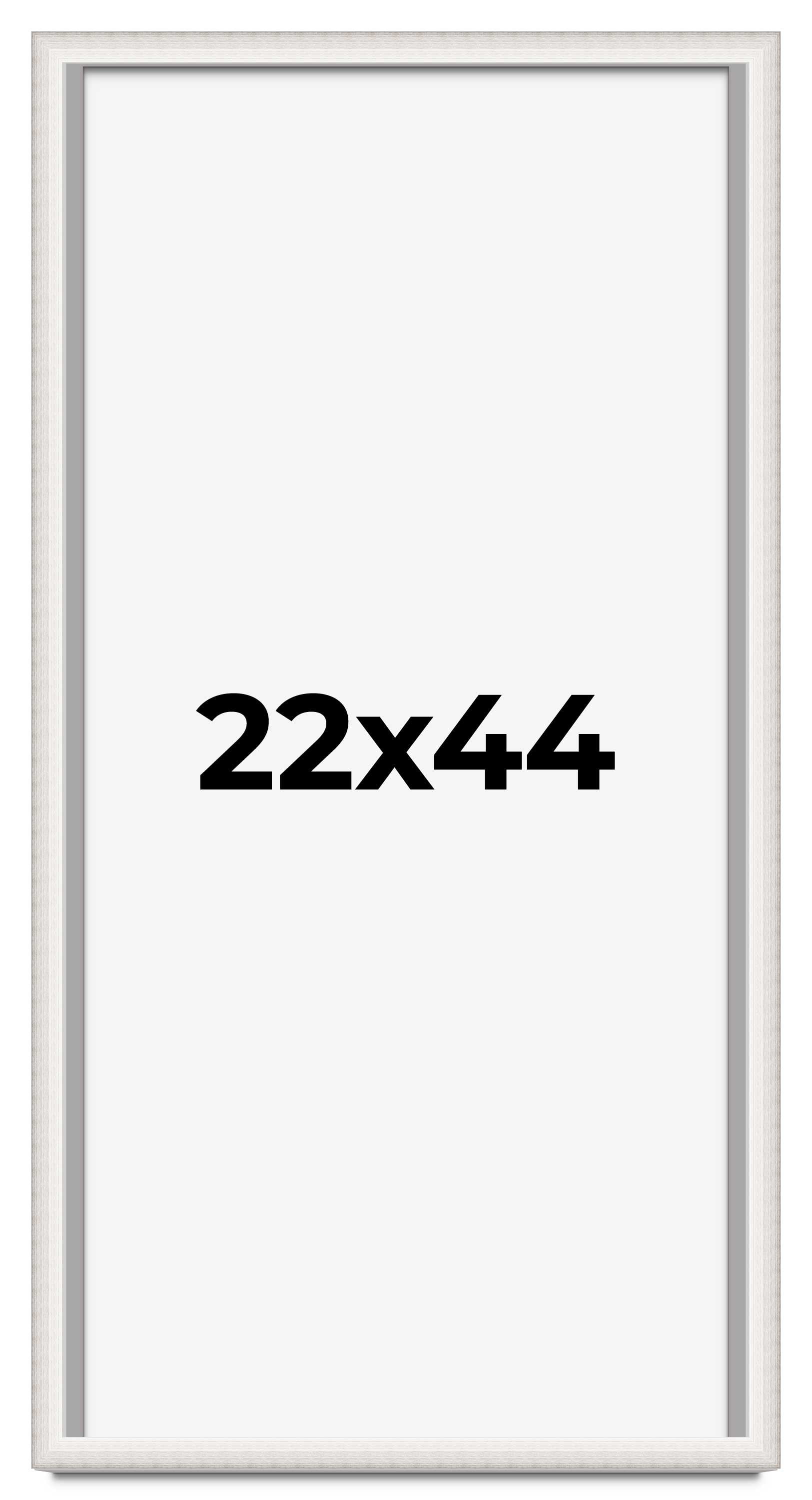 22x44 Shadow Box Silver Brushed Striped Display Frame | 1.625 Inches ...