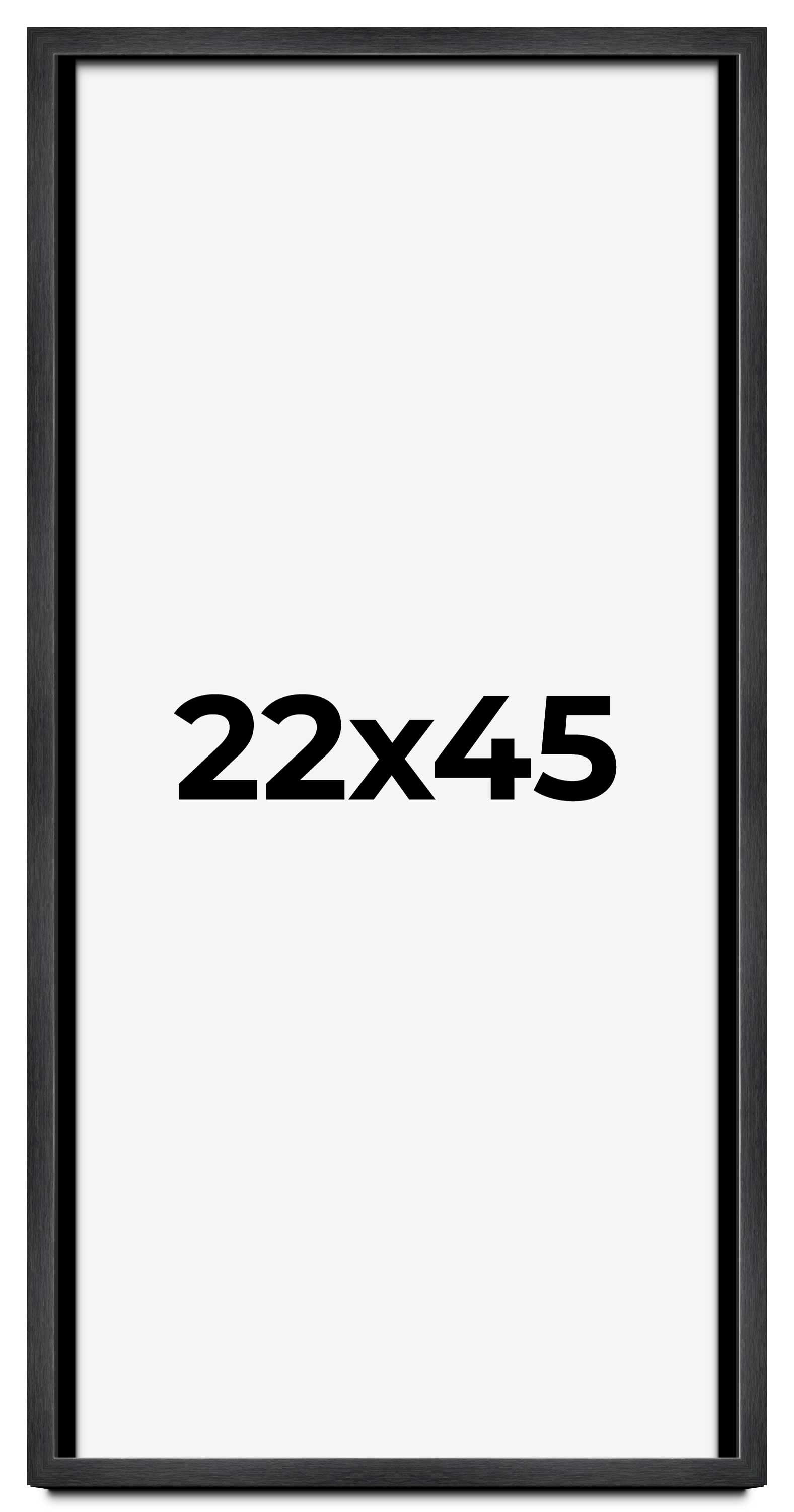 22x45 Frame Black Charcoal Grey Wood Textured Picture Frame | 0.75 Inch ...