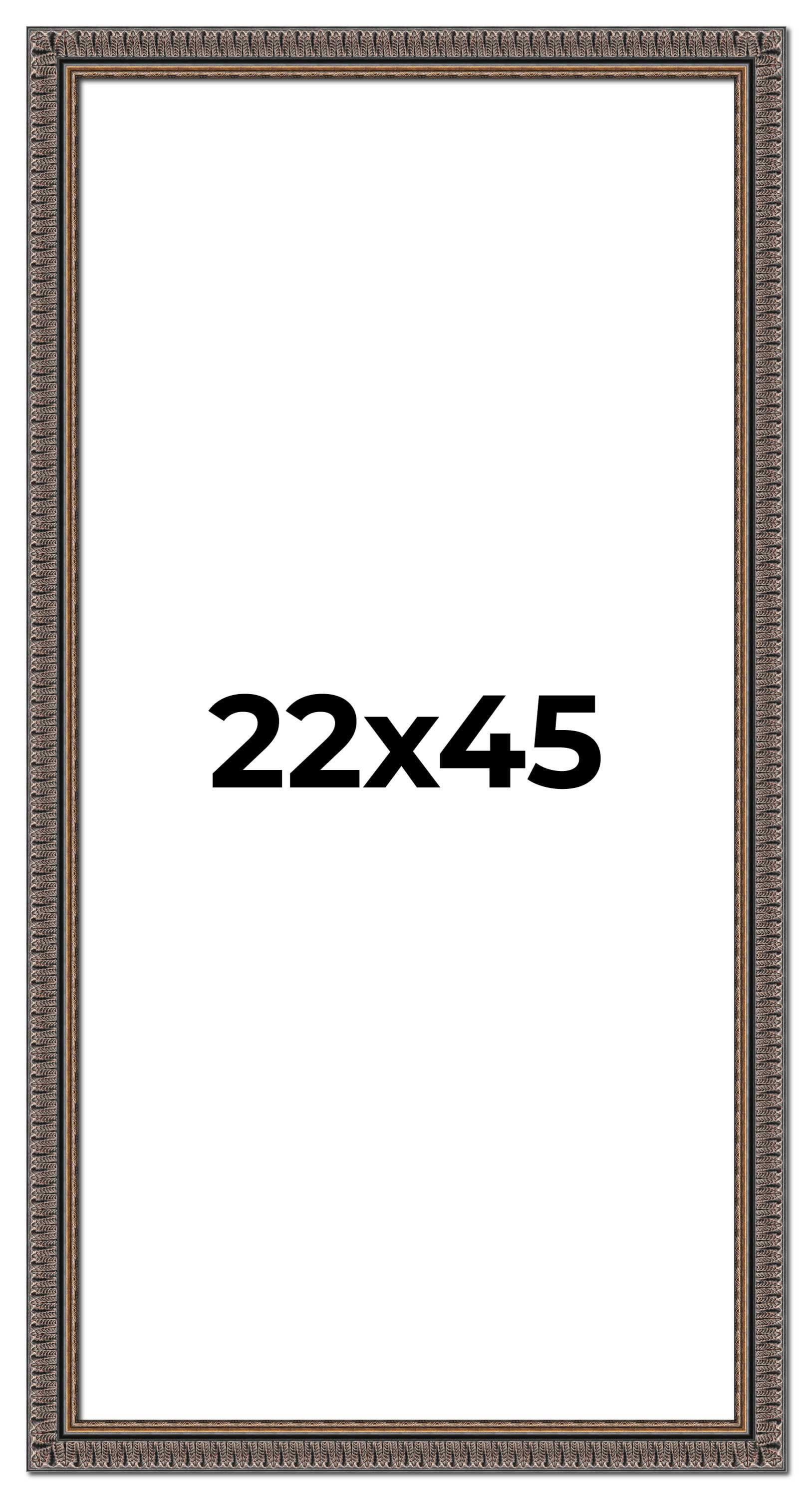 22x45 Frame Black Feather Payton Ornate Solid Wood Picture Frame Width ...