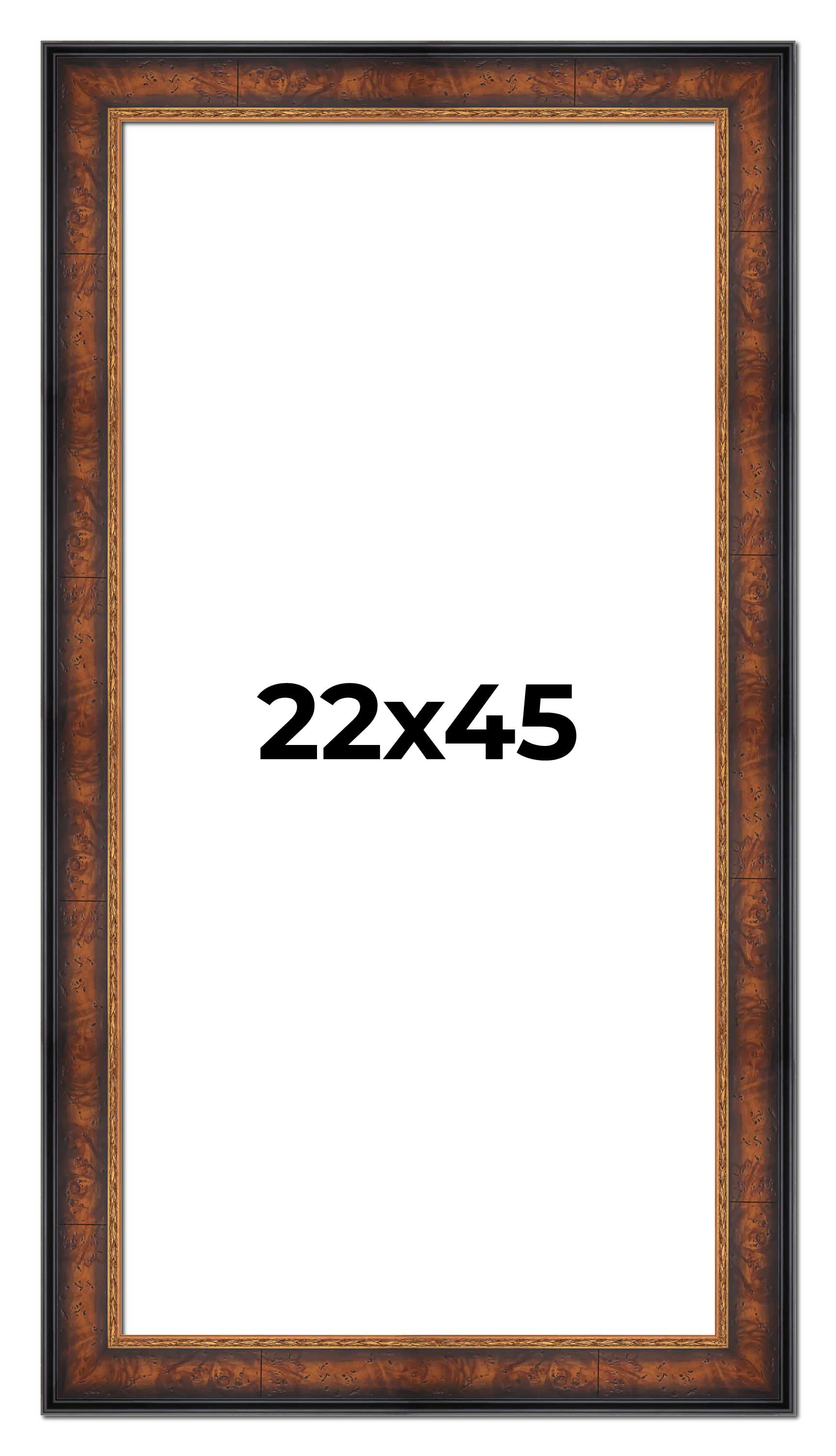 22x45 Frame Brown Walnut Gold Ornate Trim Solid Wood Plein Air Picture ...