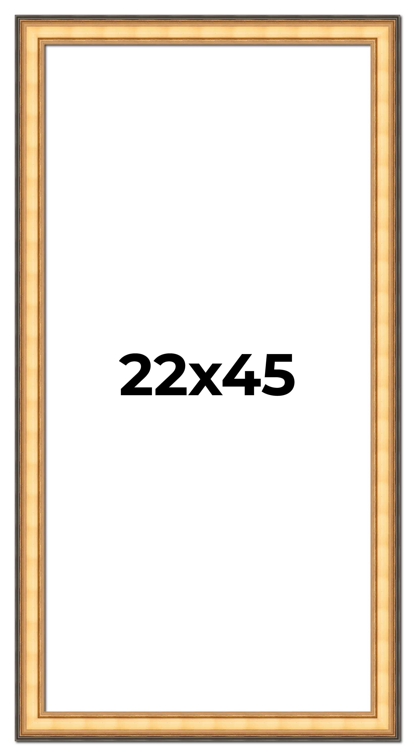 22x45 Frame Gold Plein Aire Solid Wood Picture Frame Width 2 Inches ...