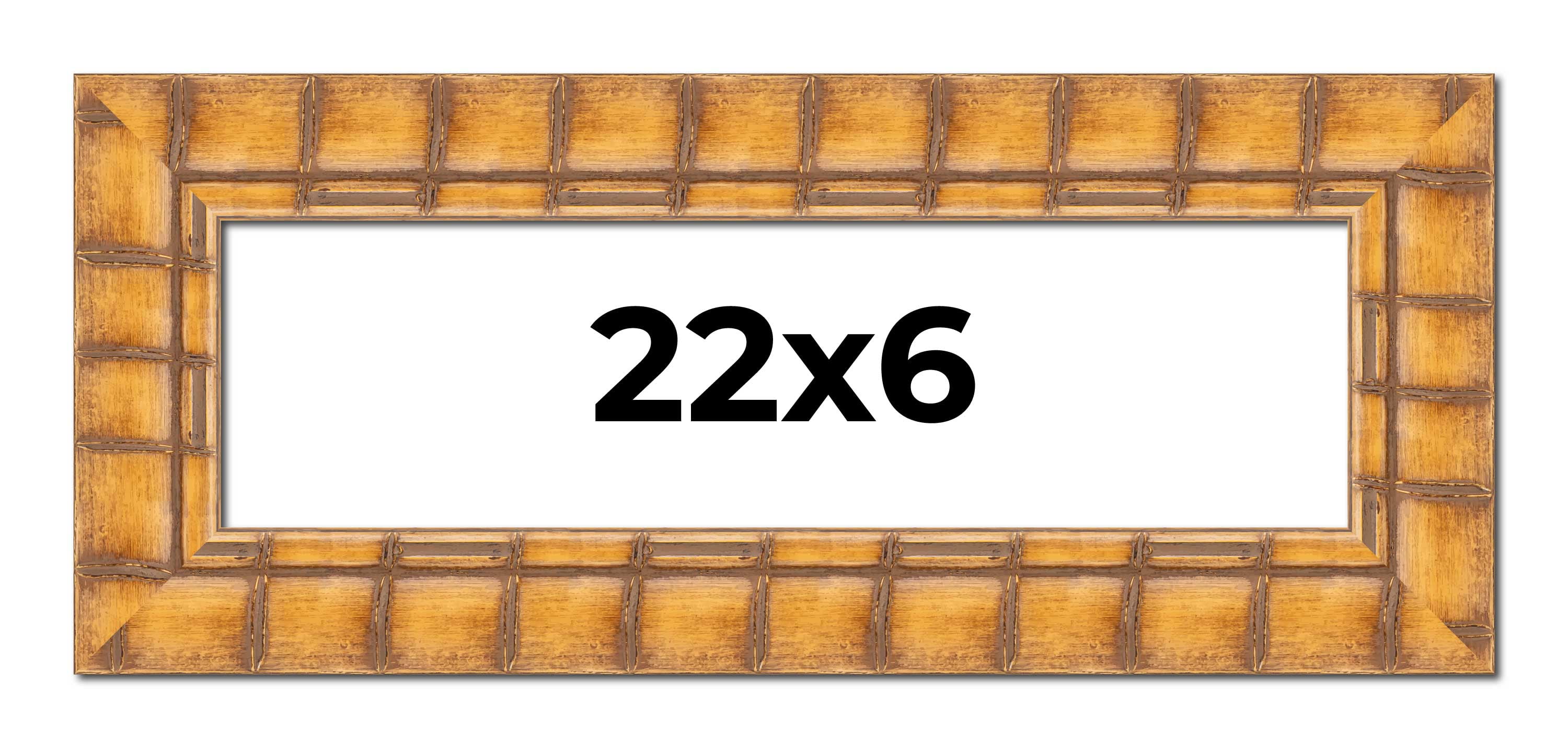 22x6 Frame Beige Real Wood Picture Frame Width 3 inches | Interior ...