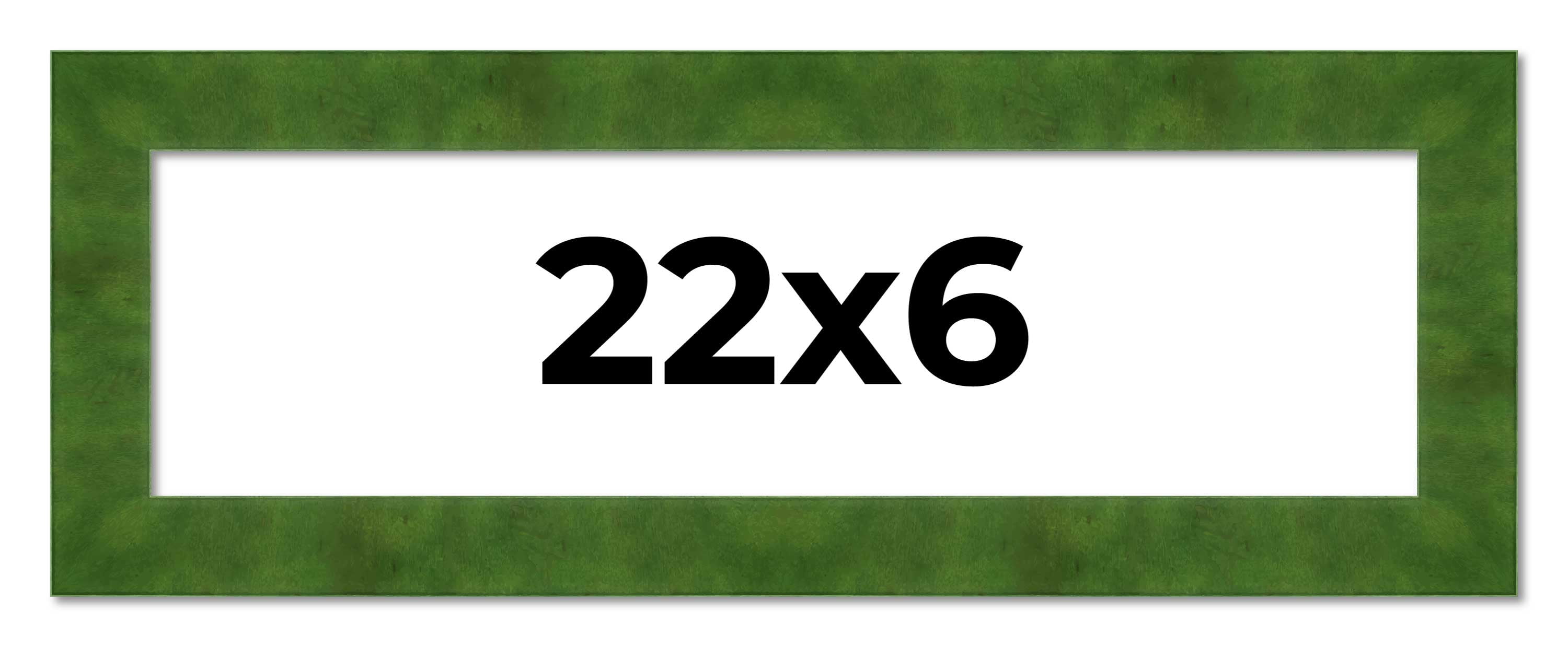 22x6 Frame Green Burl Solid Wood Picture Frame | 1.75 Inches Moulding ...