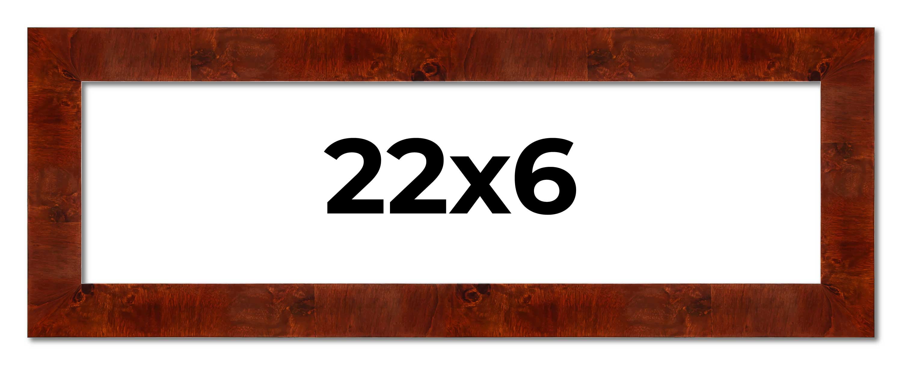 22x6 Walnut Brown Veneer Real Wood Picture Frame Width 1.75 inches ...