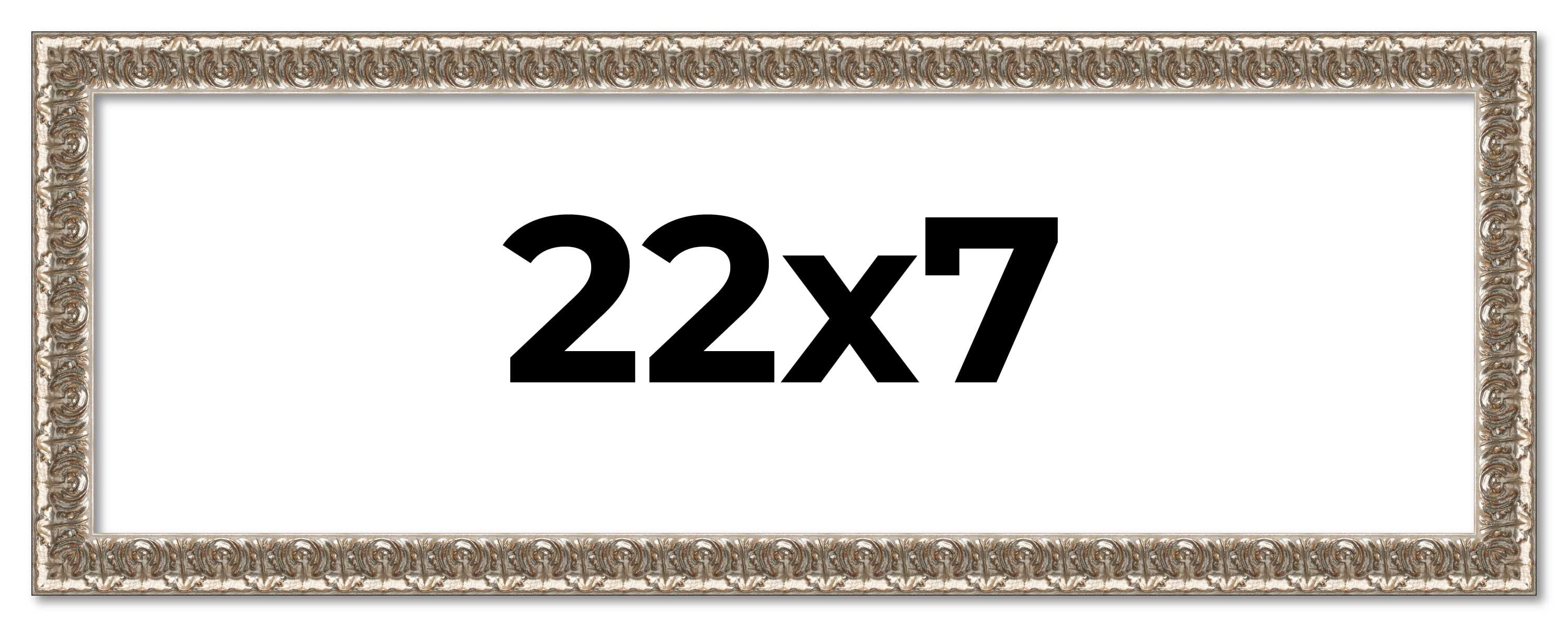 22x7 Frame Silver Versailles Ornate Solid Wood Picture Frame | 1 Inch ...