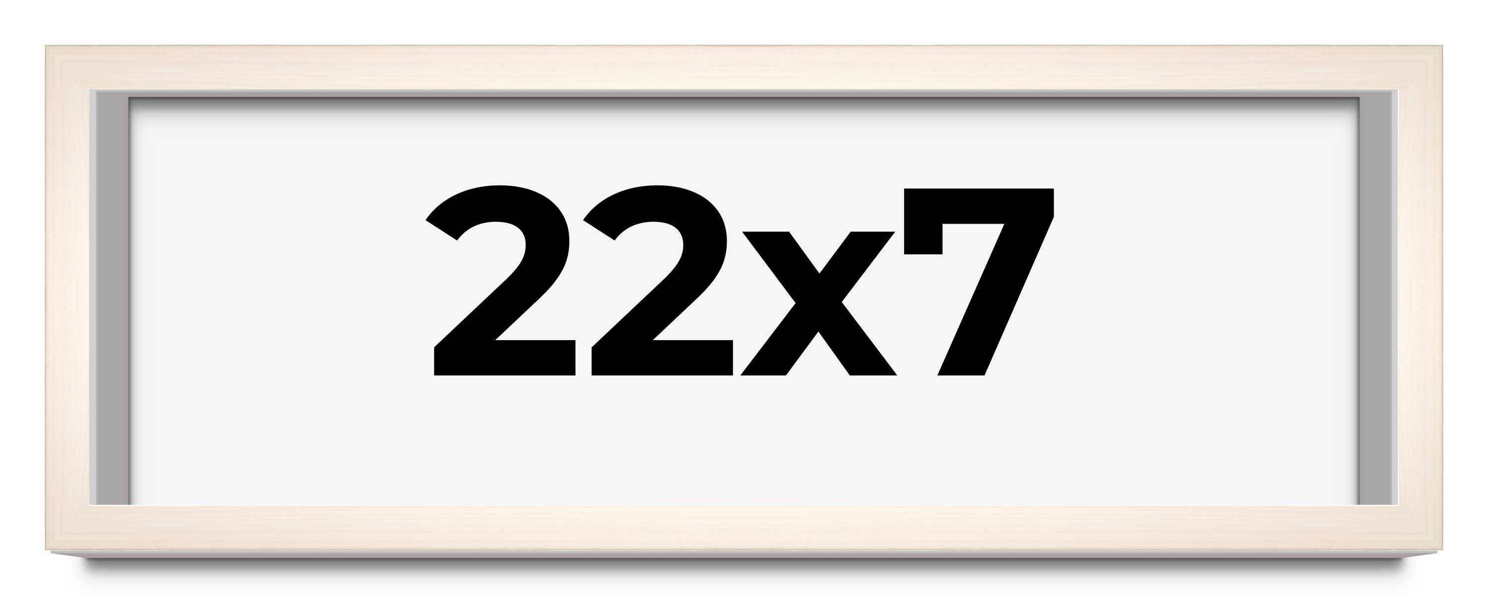 22x7 Shadow Box Cream of Wheat White Washed Display Frame | 0.875 ...