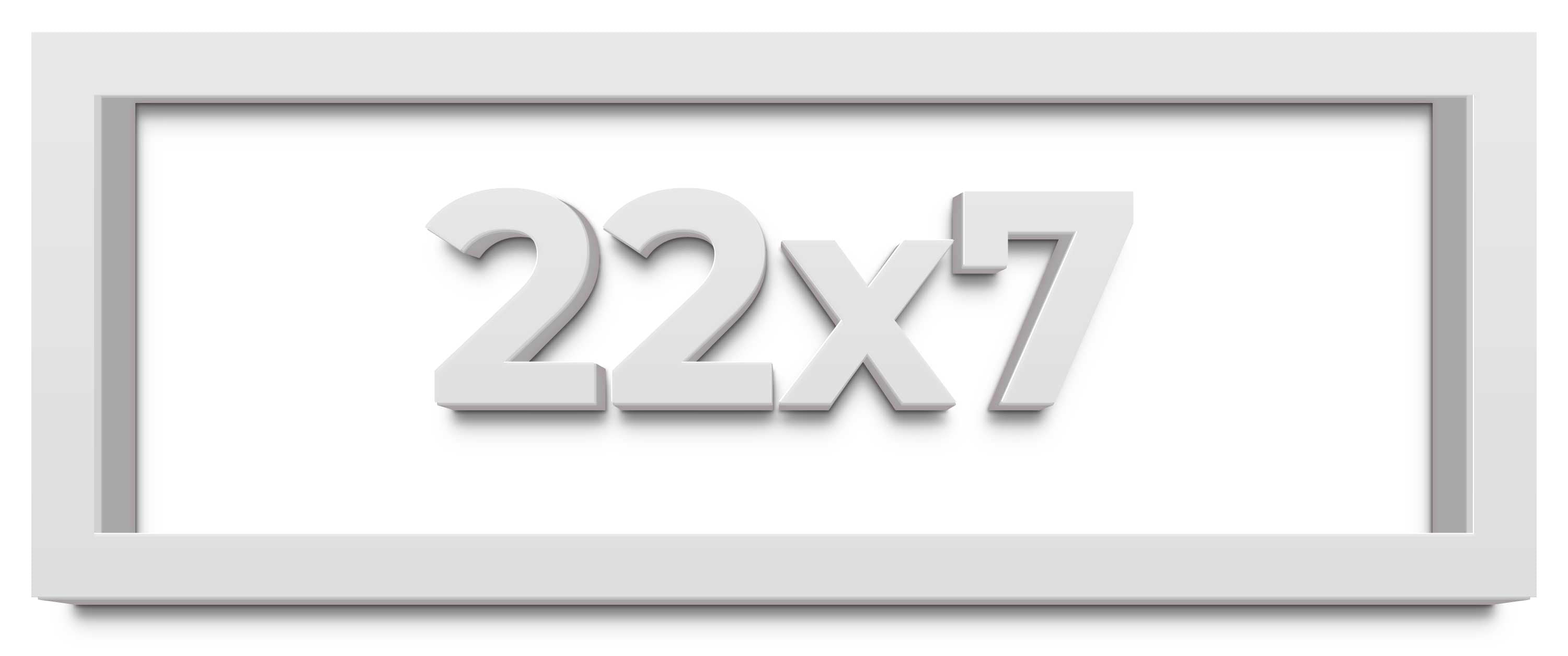 22x7 Shadow Box High Gloss White Display Frame | 1.625 Inches Deep | 1 ...