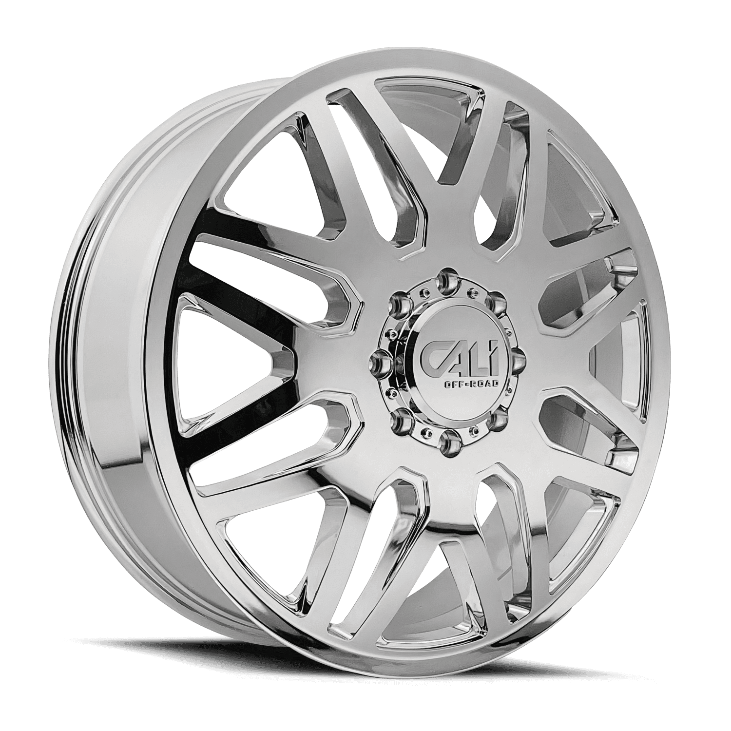 22x8.25 Cali 9115D Invader Dually Front Chrome Wheel 8x210 (115mm ...
