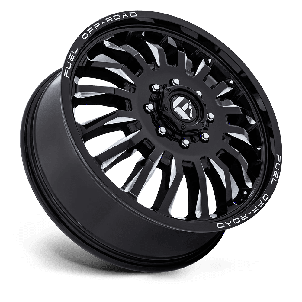 22x8.25 Fuel D868 Arc Gloss Black Milled DUALLY REAR Wheel 8x6.5 ...