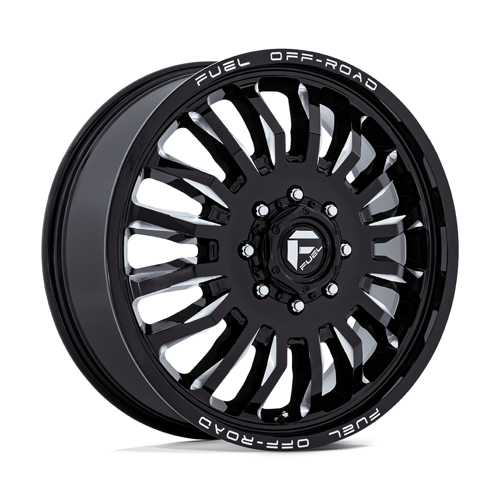 22x8.25 Fuel Off-Road D868 Arc Black Milled DUALLY REAR Wheel 8x210 ...