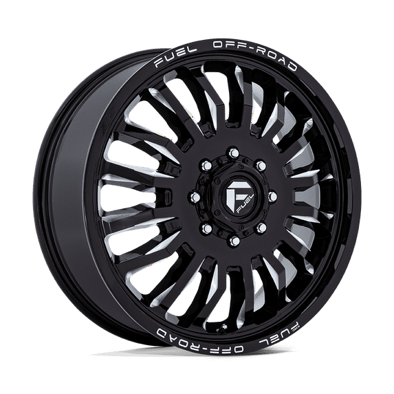 22x8.25 Fuel Off-Road D868 Arc Black Milled DUALLY REAR Wheel 8x6.5 ...