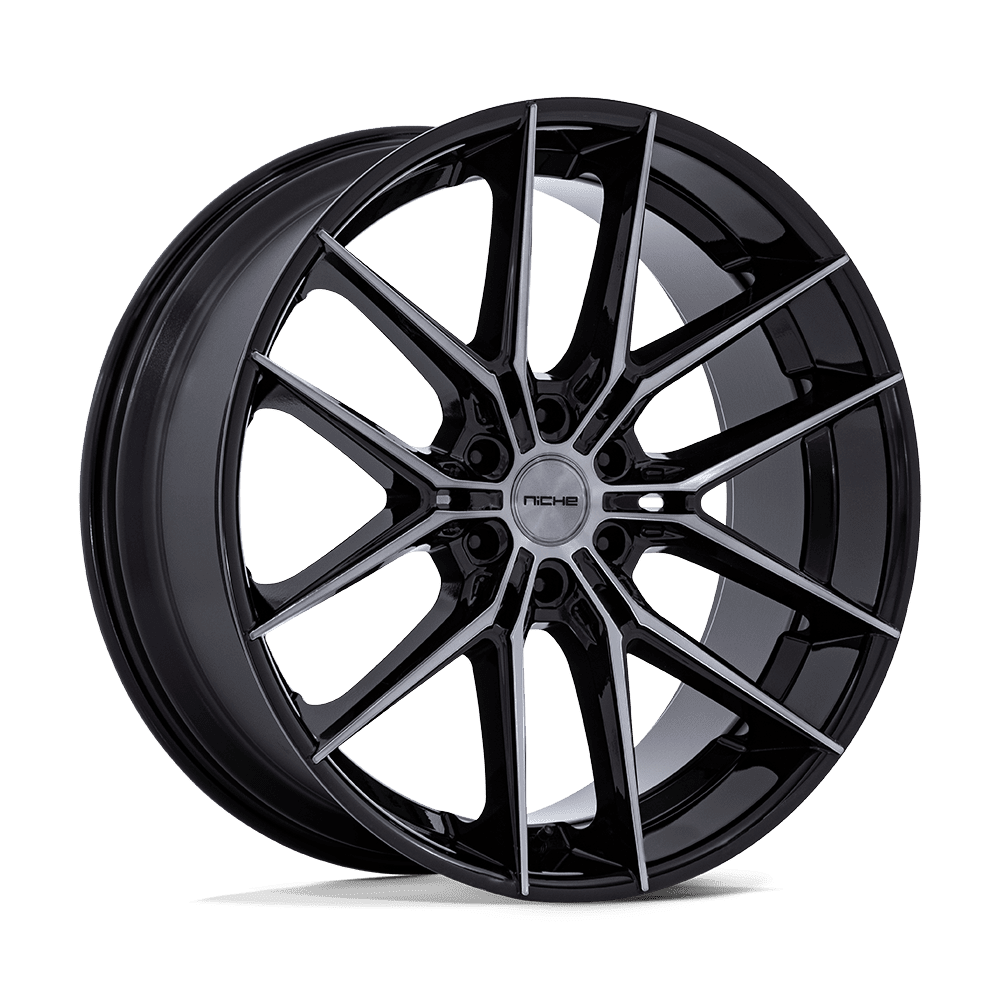 22x9.5 Niche NC280 Prodigy 6 Gloss Black Dark Tinted Clear Wheel 6x5.5 ...