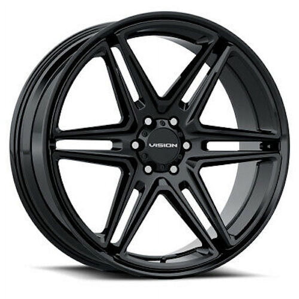22x9.5 Vision 476 Wedge Gloss Black Wheel 6x5.5 (15mm) - Walmart.com