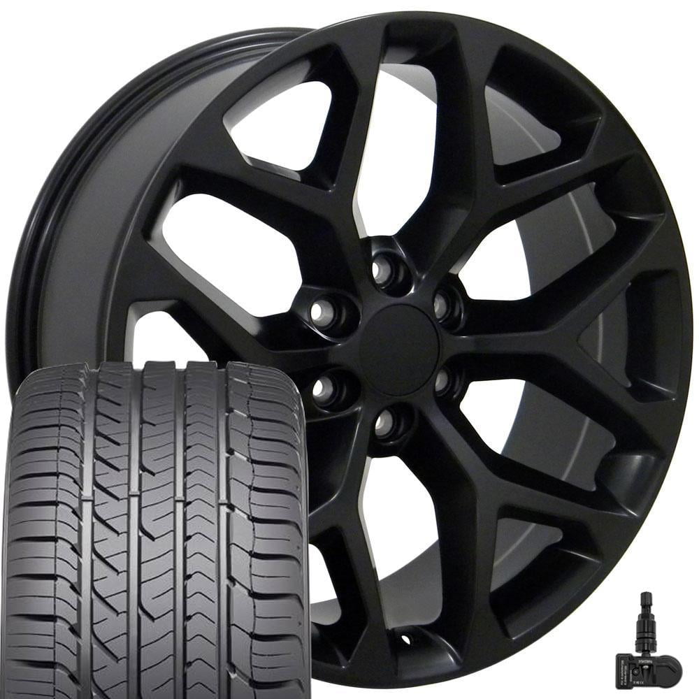 22x9.5 Wheels Fits GMC Chevy Trucks - Silverado CV74 Hyper Black ...