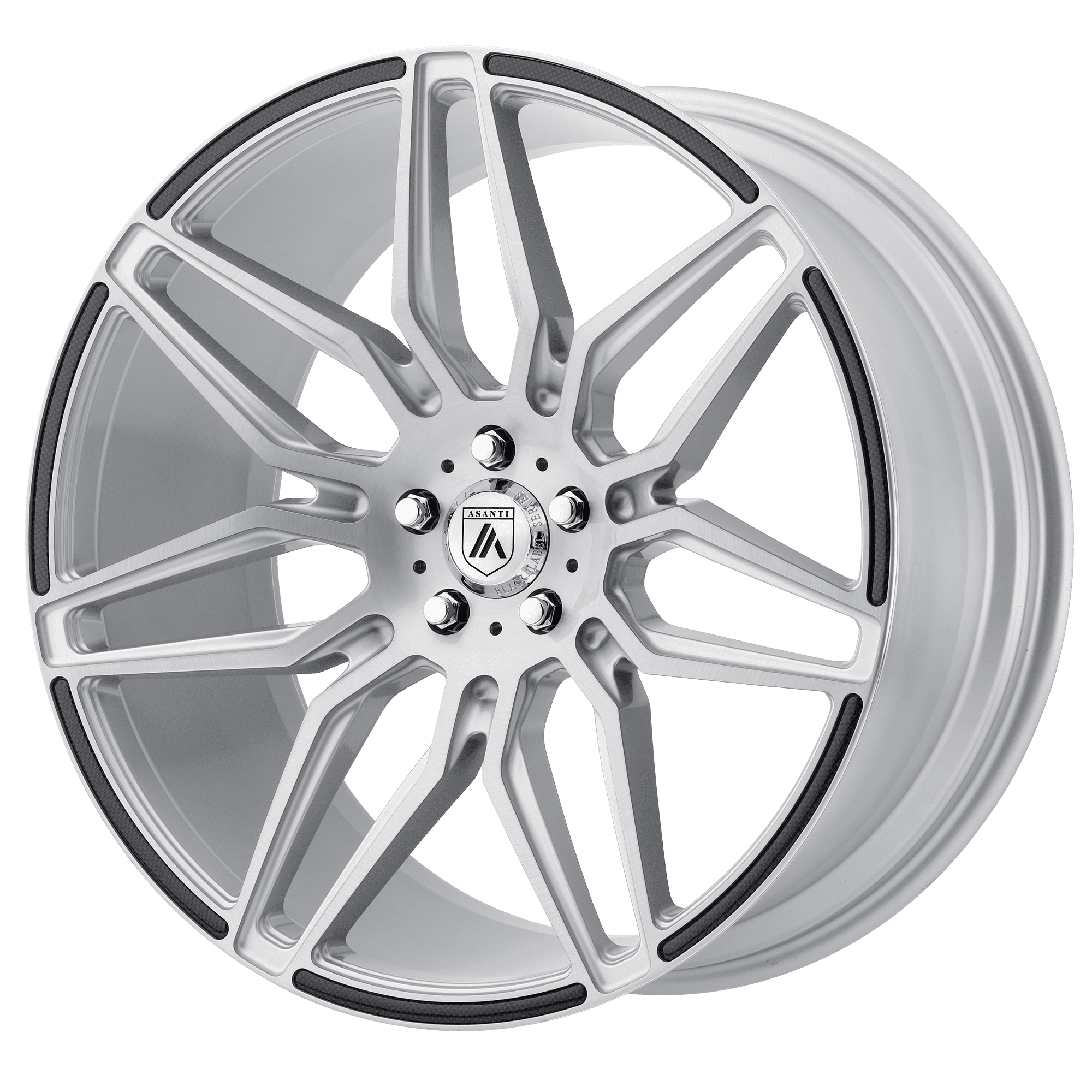 22x9 Asanti Black ABL-11 SIRIUS Brush Sil Carbon Fiber Ins Wheel 5x120 ...