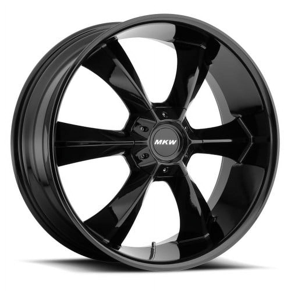 22x9 MKW M119 Gloss Black Wheel 6x5.5 (18mm) - Walmart.com