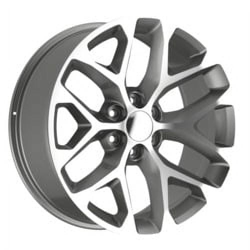 22x9 OE Performance 176GM Gunmetal Machined Face Wheel 6x5.5 (24mm ...