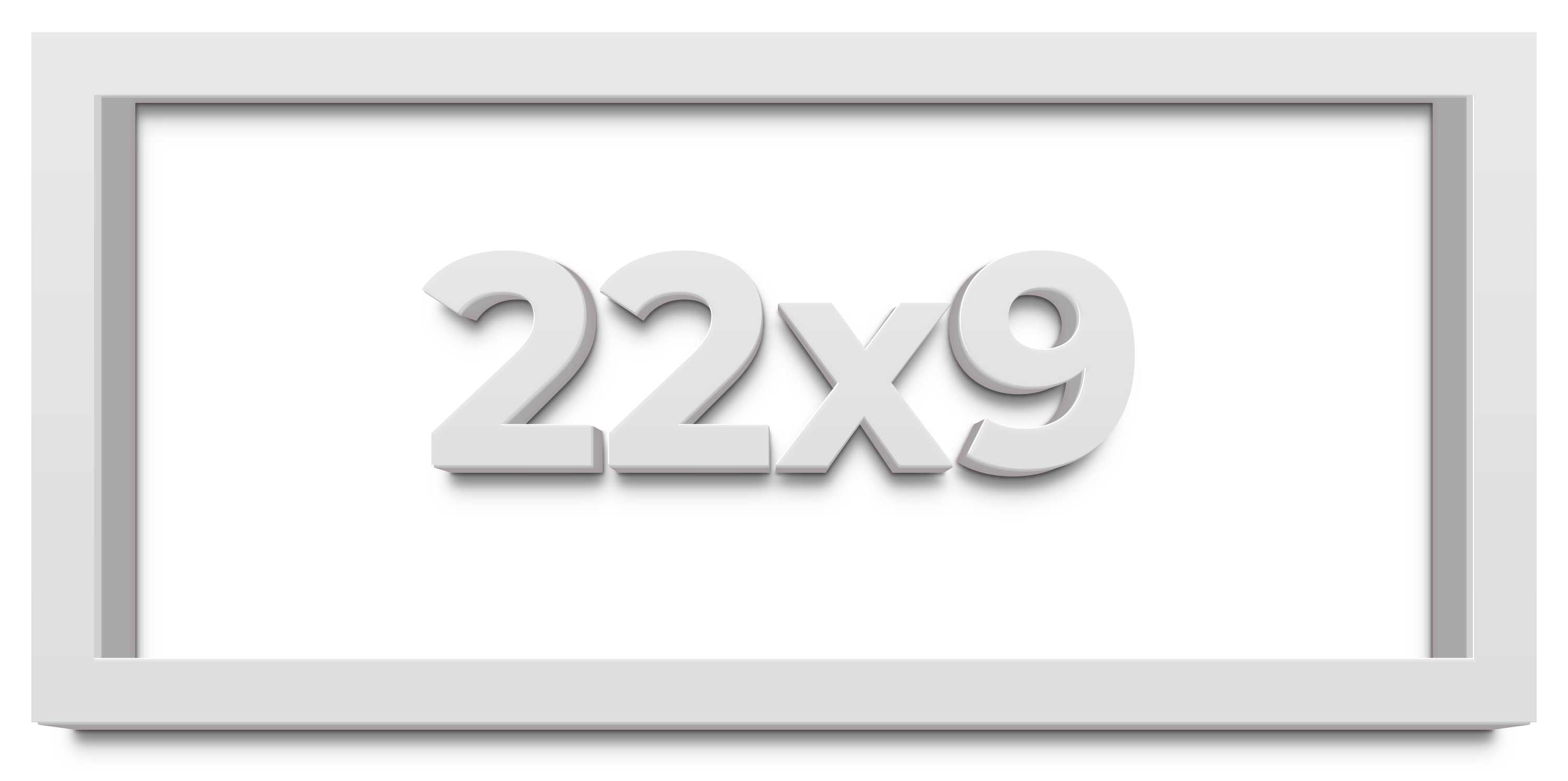 22x9 Shadow Box High Gloss White Display Frame | 1.625 Inches Deep | 1 ...