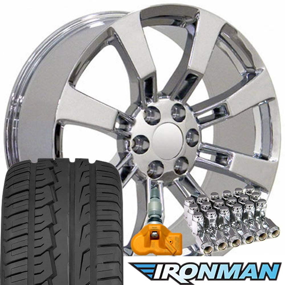 22x9 Wheels Fits GMC Chevy Trucks - Cadillac Escalade CA82 Chrome Rims ...