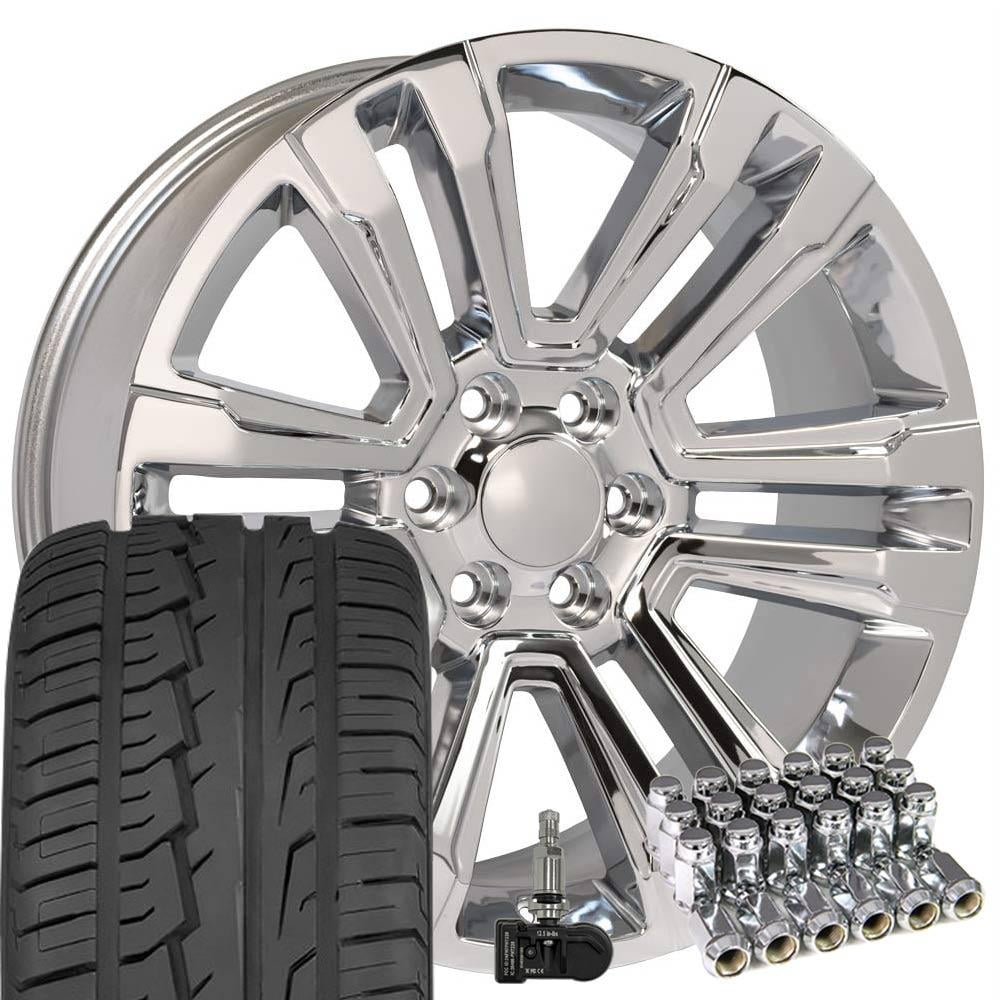 OE Wheels CV44 22 Inch Rims and Tires Fit Yukon Denali Style 6x139.7 ...