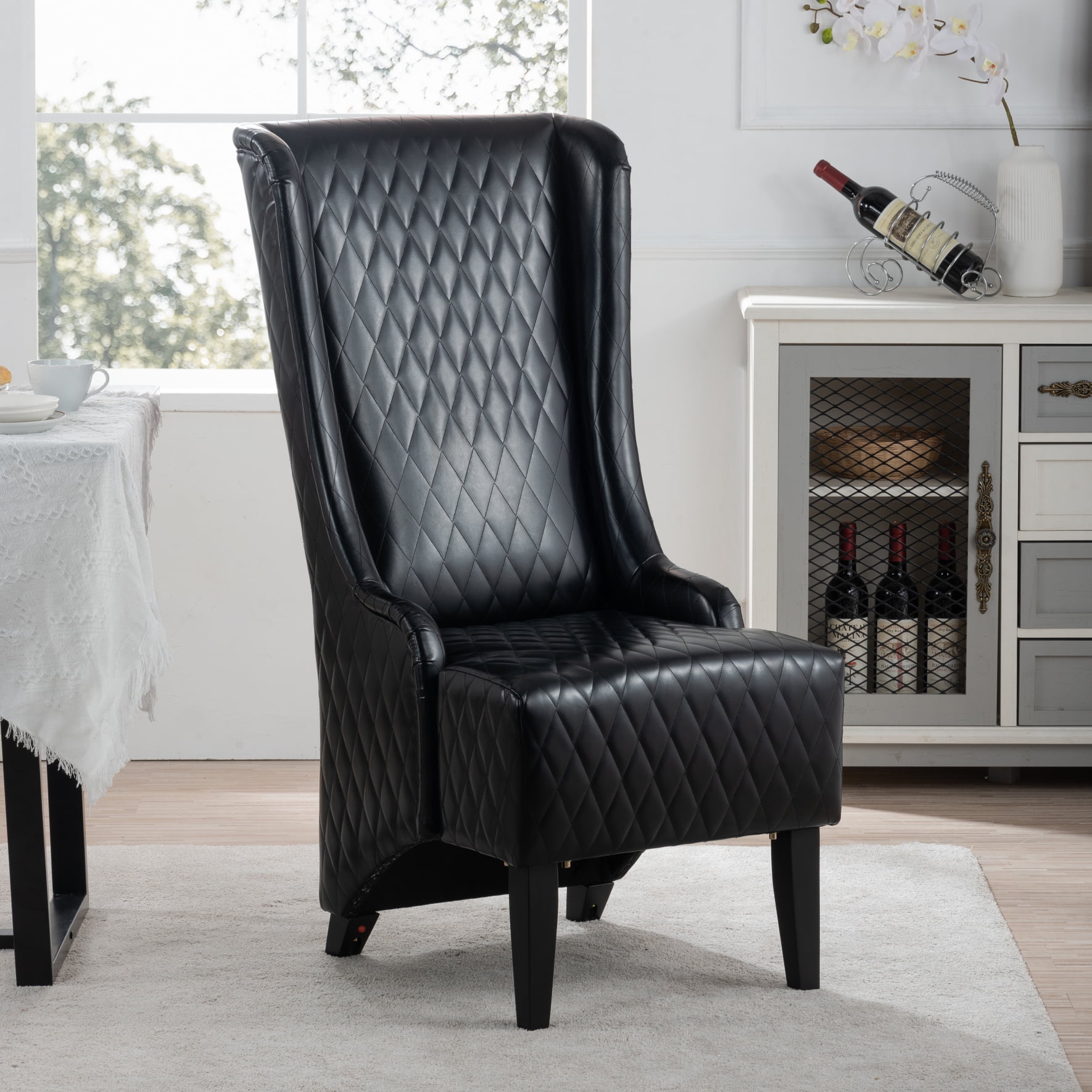 23.03" Wide High Back Throne Royal Chair, Wing Back Accent Chair for ...