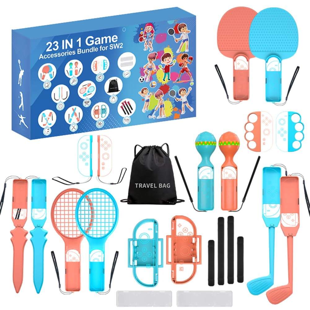 23 in 1 Sports Game Accessories Compatible with Switch 2 (2025) 7.9 ...
