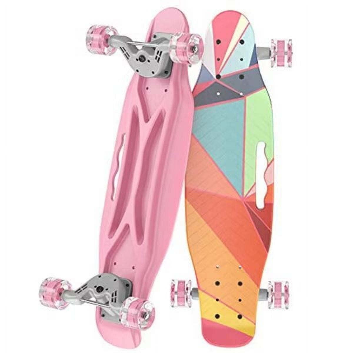 23.2 Inch Plastic Mini Skateboard, Small Sliding Board with Bendable ...